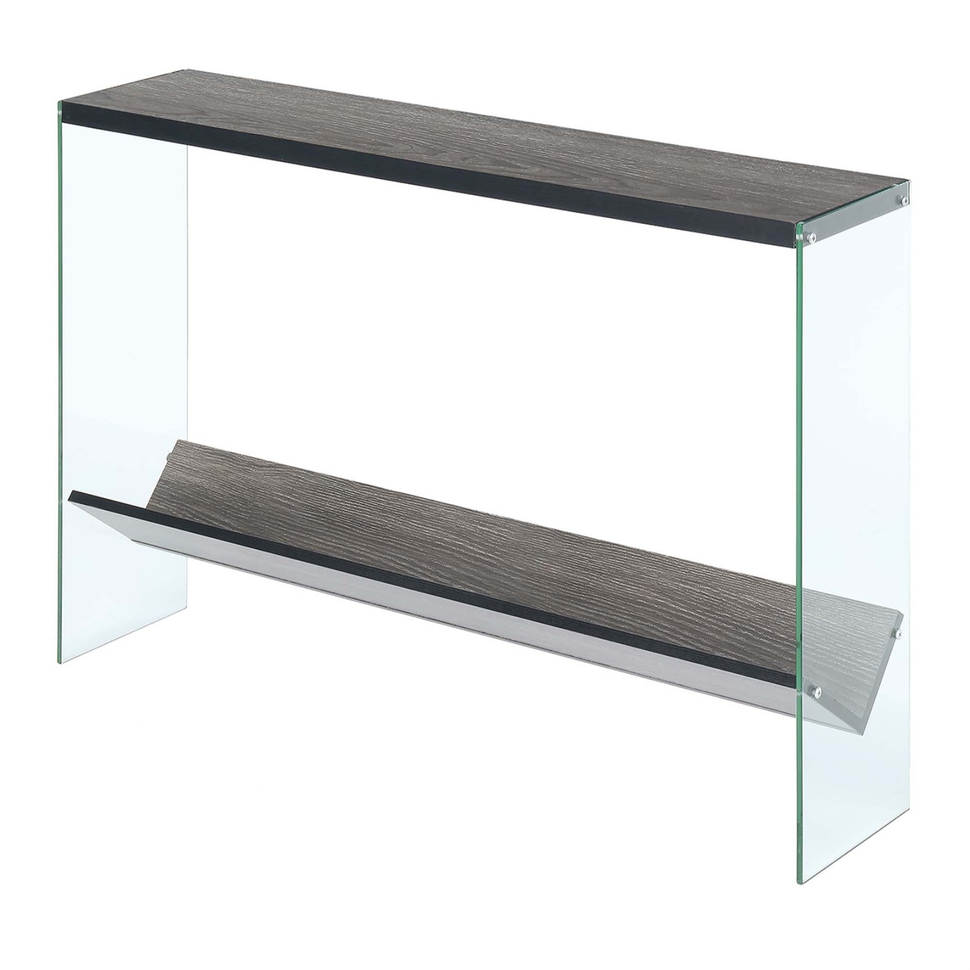 Ergode SoHo V Console Table with Shelf - Contemporary Design, Glass ...