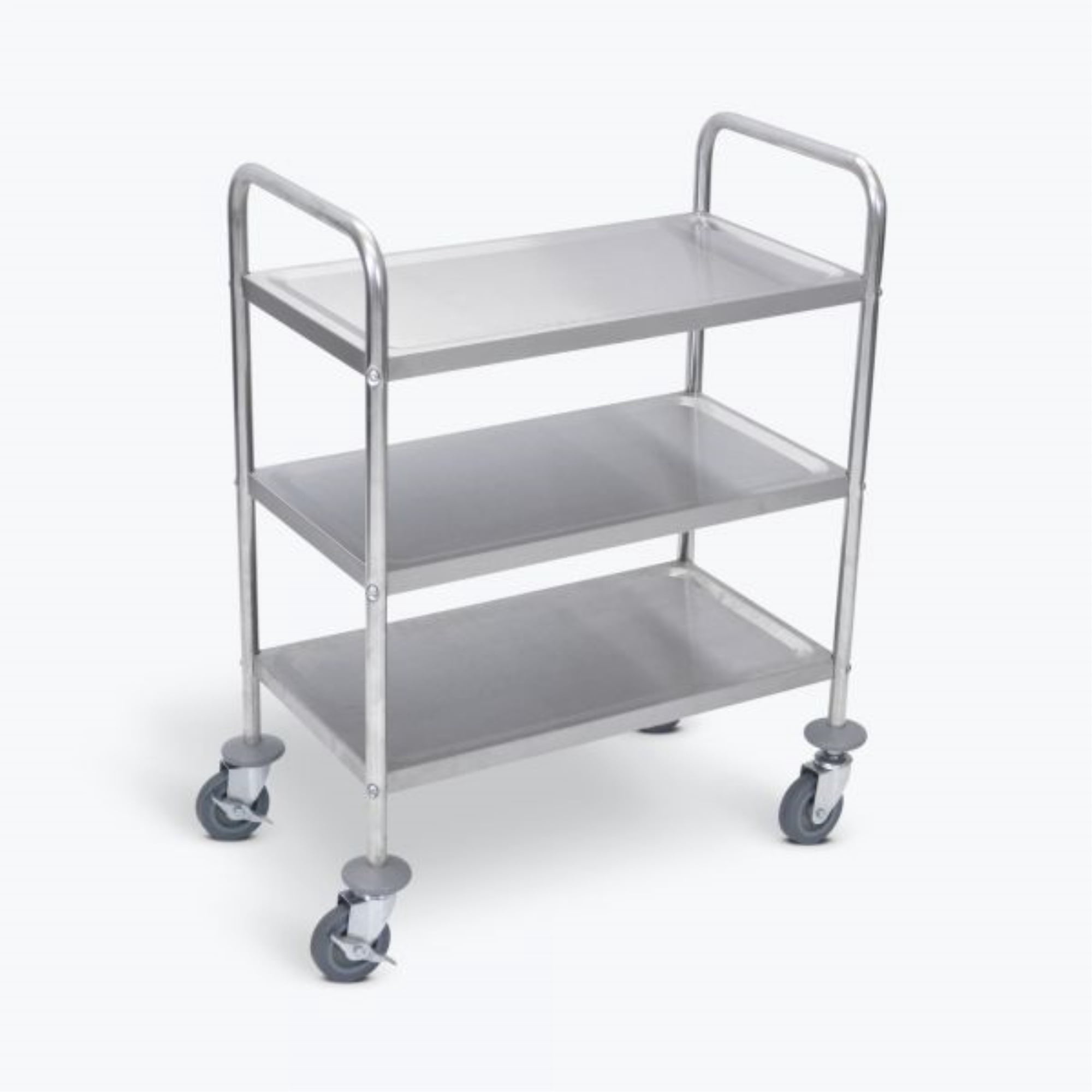Ergode Stainless Steel 37" H Mobile Multipurpose Utility Cart with 3 ...