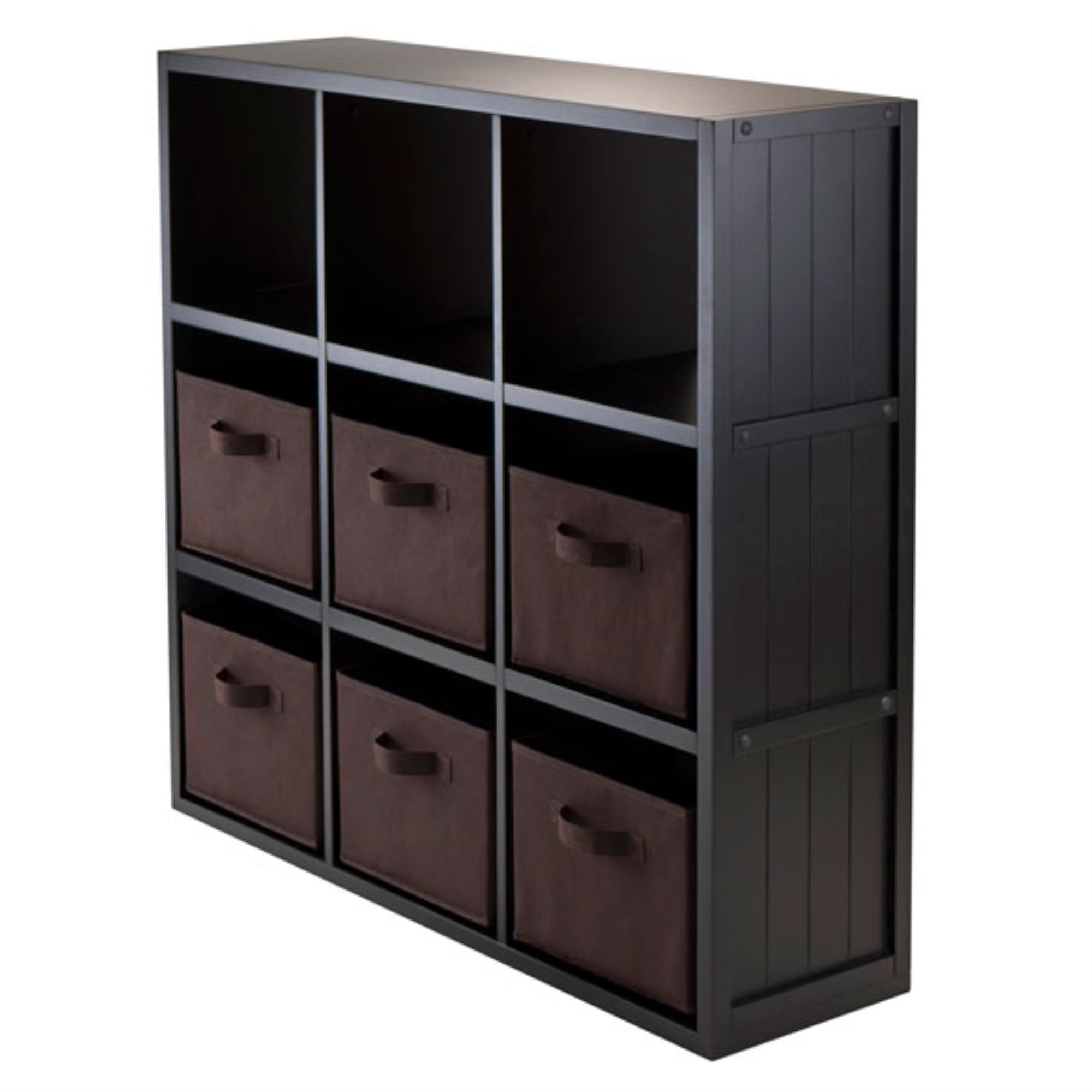 Ergode Timothy 7-Pc Set, 3x3 Grid Shelf & 6 Fabric Baskets - Walmart.com