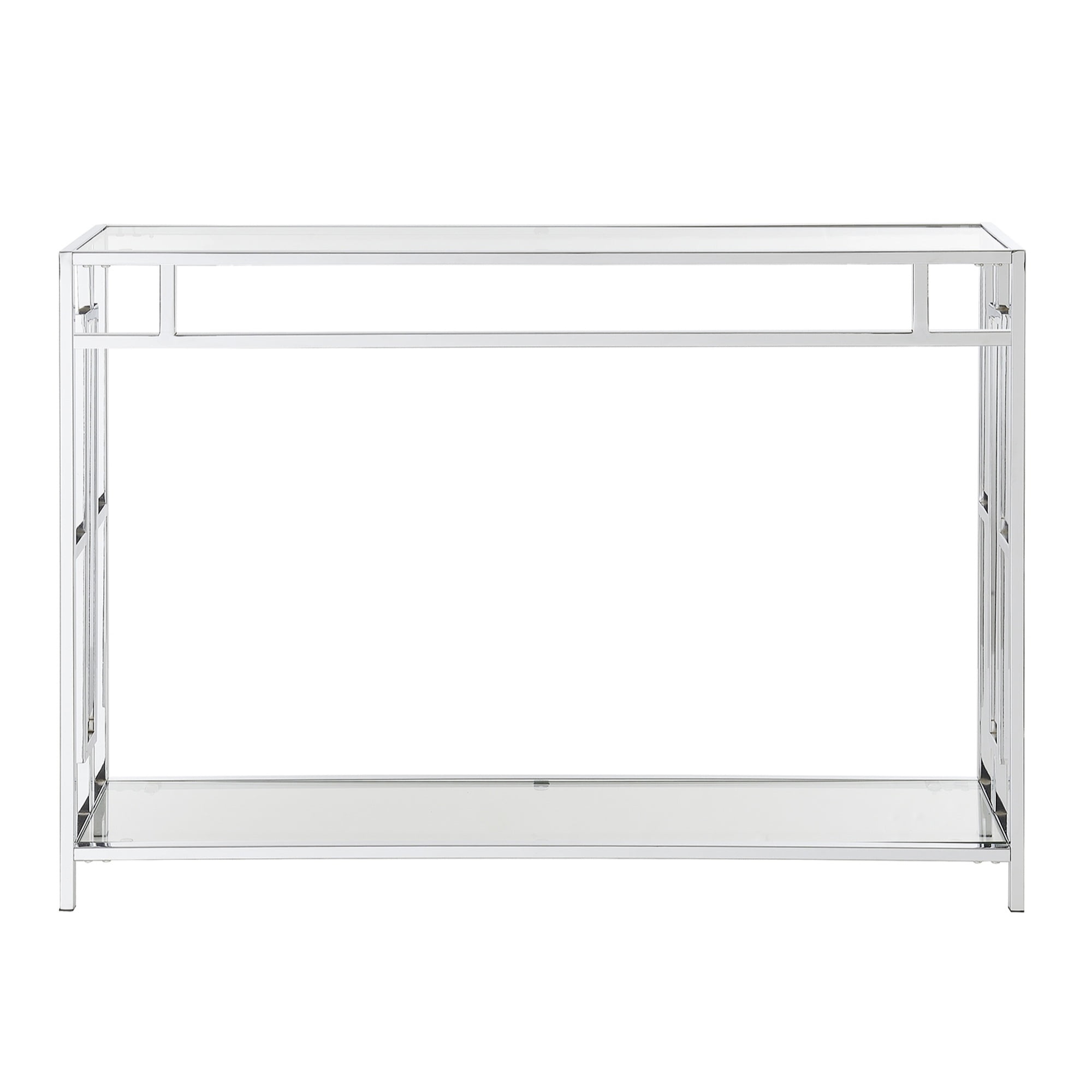 Ergode Town Square Chrome Console Table with Shelf - Elegant, Versatile ...
