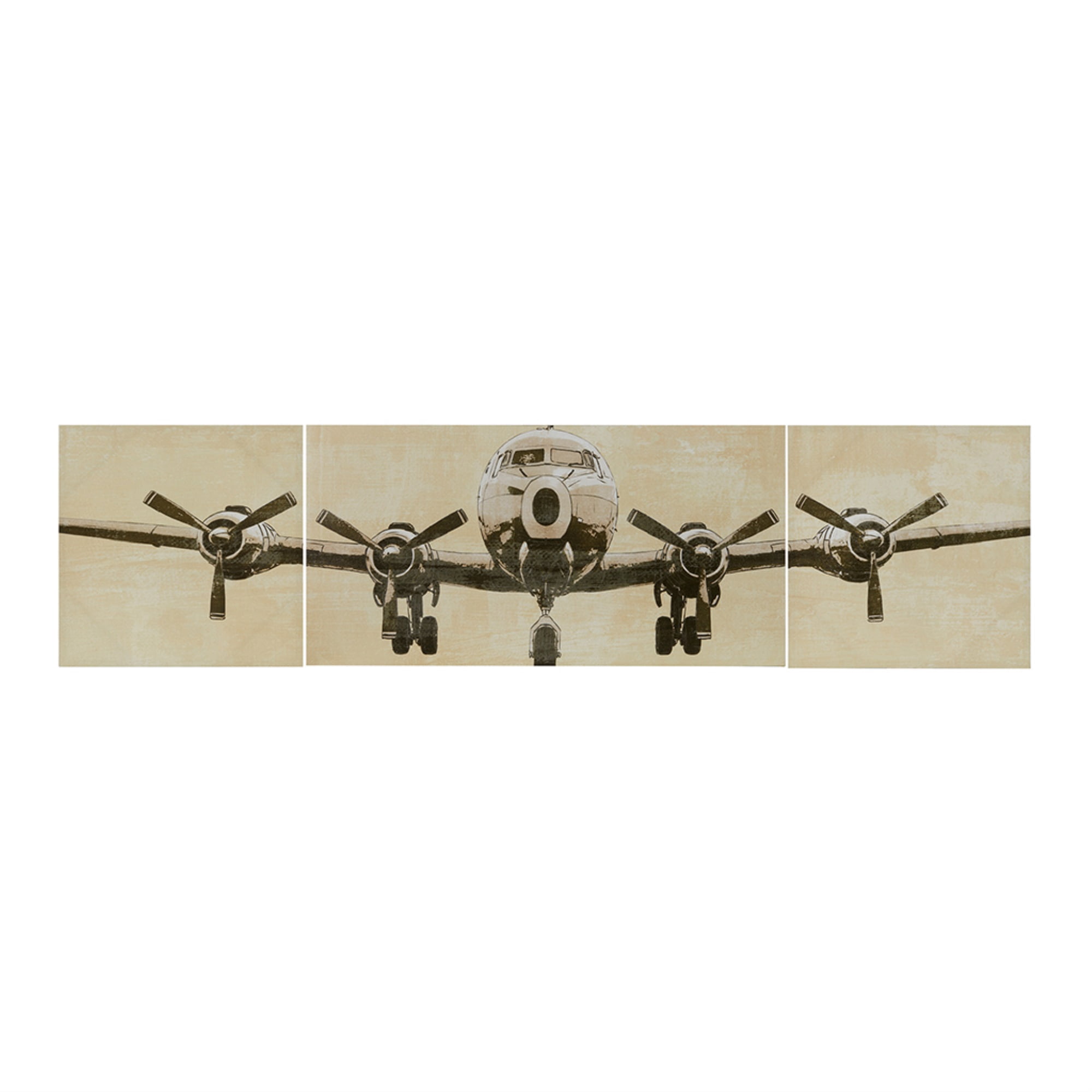 Ergode Triptych 3-Piece Canvas Wall Art Set - Captivating Airplane ...