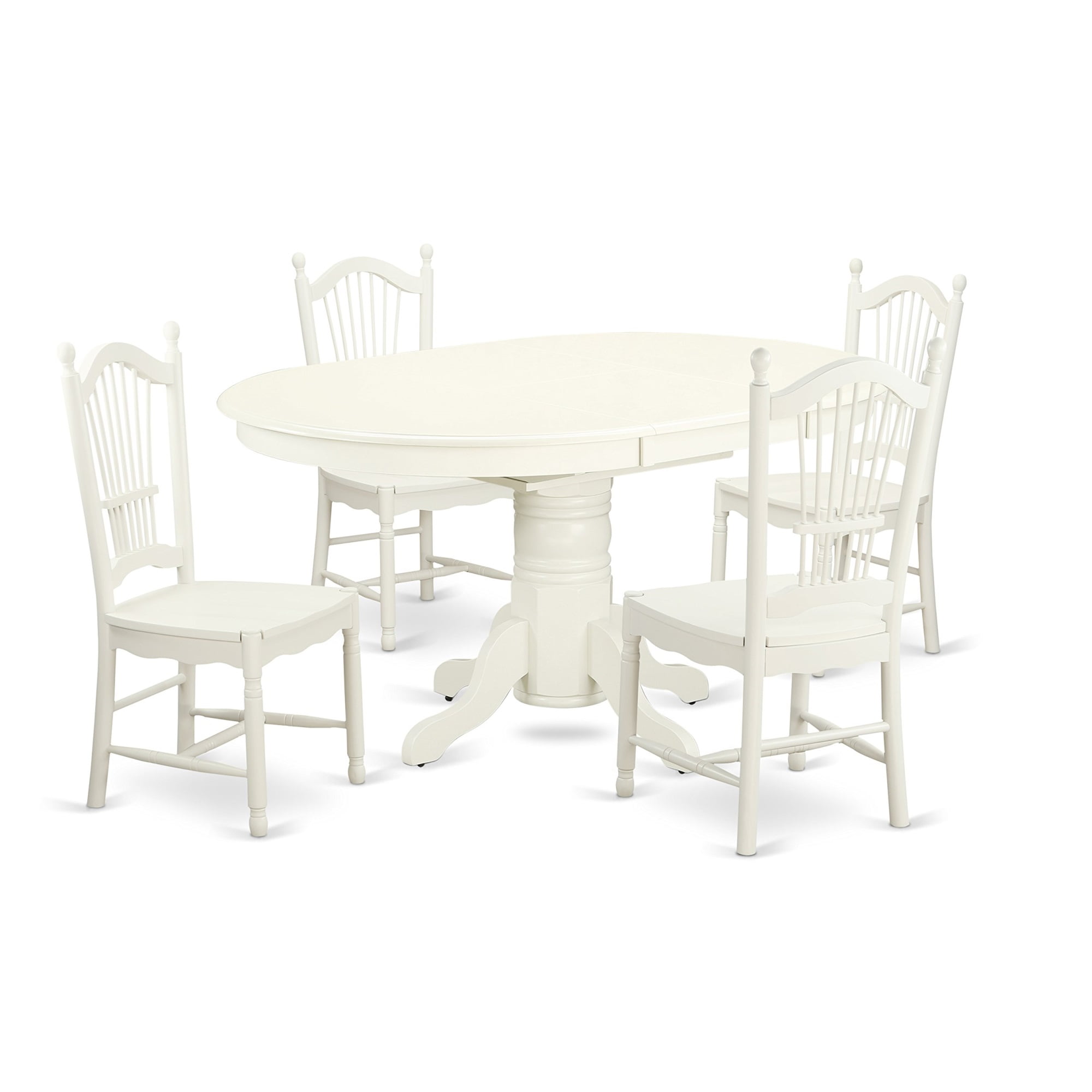 Ergode Wooden Dining Chairs & Dinner Table Set, 5-Piece Furniture Set ...