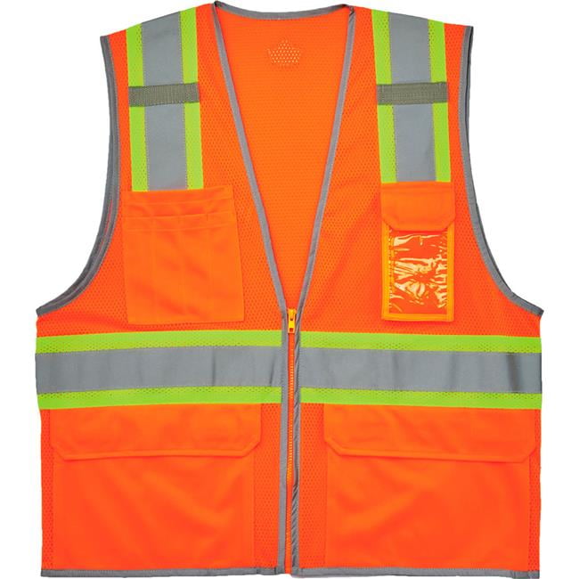 Ergodyne GloWear® 2-Tone Mesh Hi-Vis Type-R Class 2 Safety Vest, Large ...