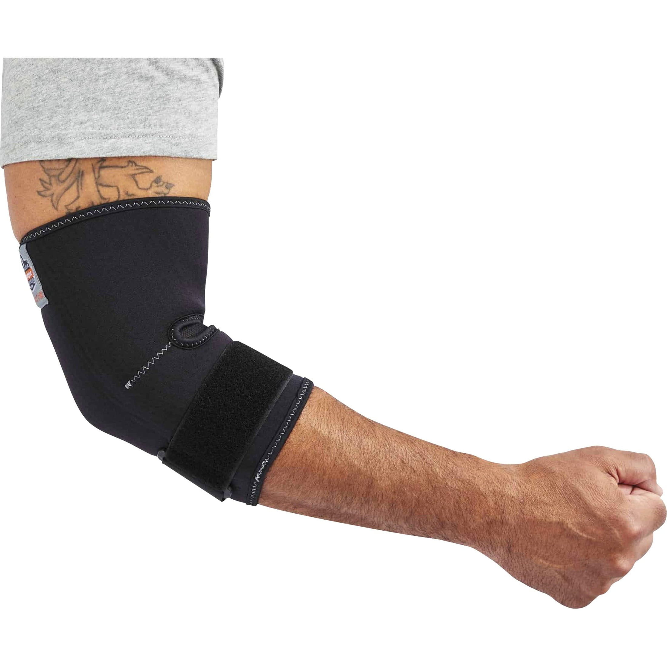 Ergodyne ProFlexÂ® 655 Neoprene Elbow Sleeve w/ Strap, Black, XL ...