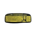 Ergoguys CD-1038 USB Wired Keyboard, Black, Large Print Yellow Keys ...