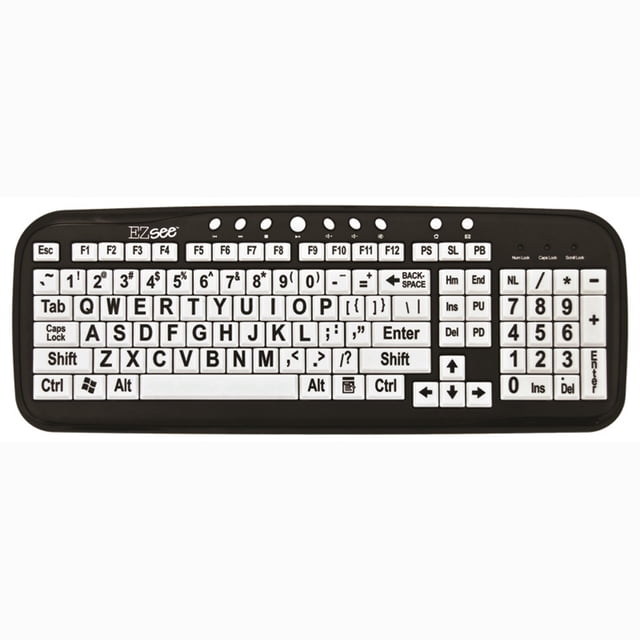 Ergoguys Egoguys Ezsee USB Large Print Low Vision, Media Keyboard ...