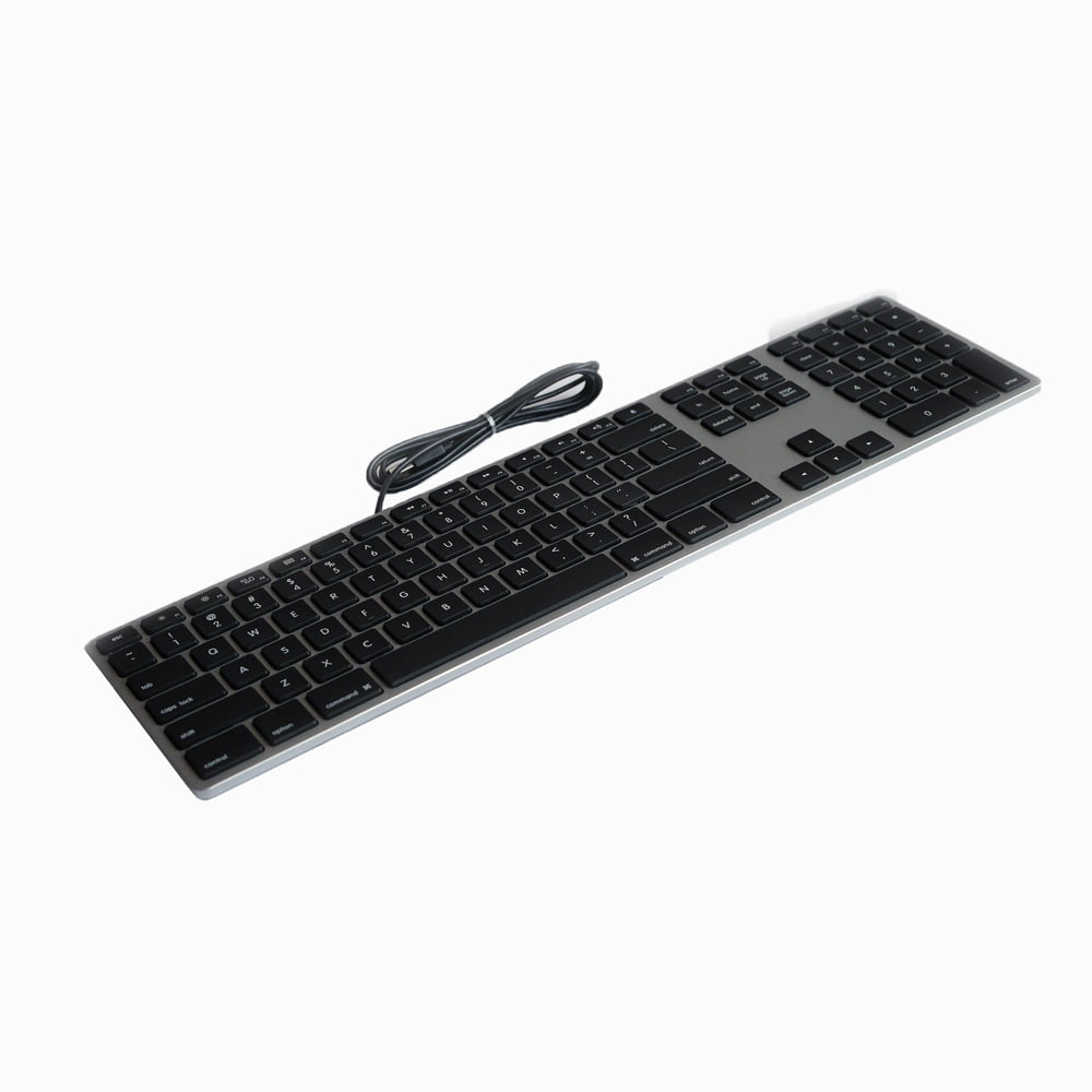 Matias Unisex Space Gray Wired Aluminum Keyboard For Mac - Typewriter ...