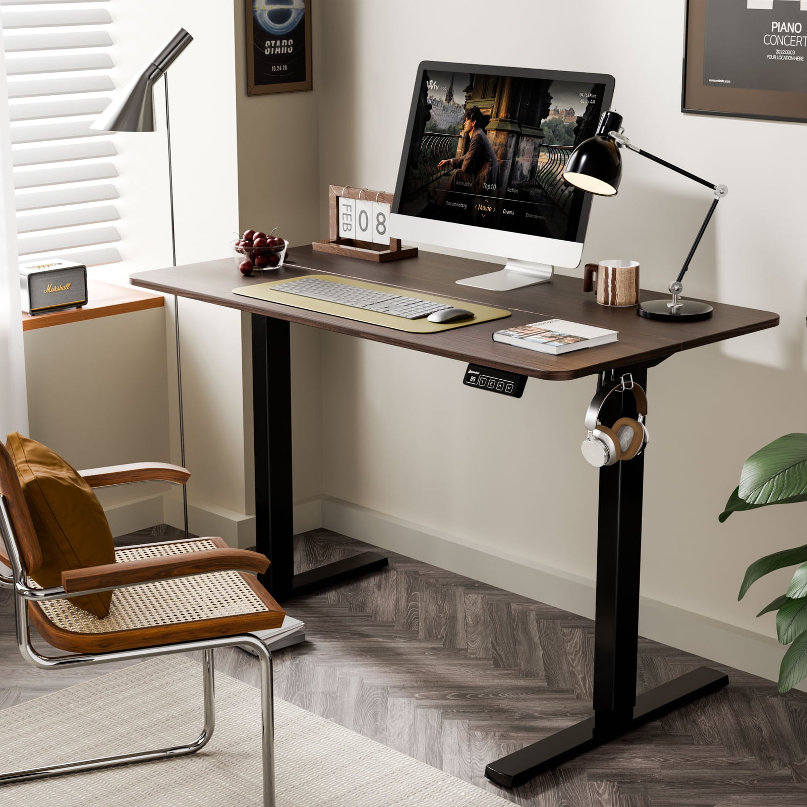 Ergomaker 43" Electric Height Adjustable Desk Standing Computer Table ...
