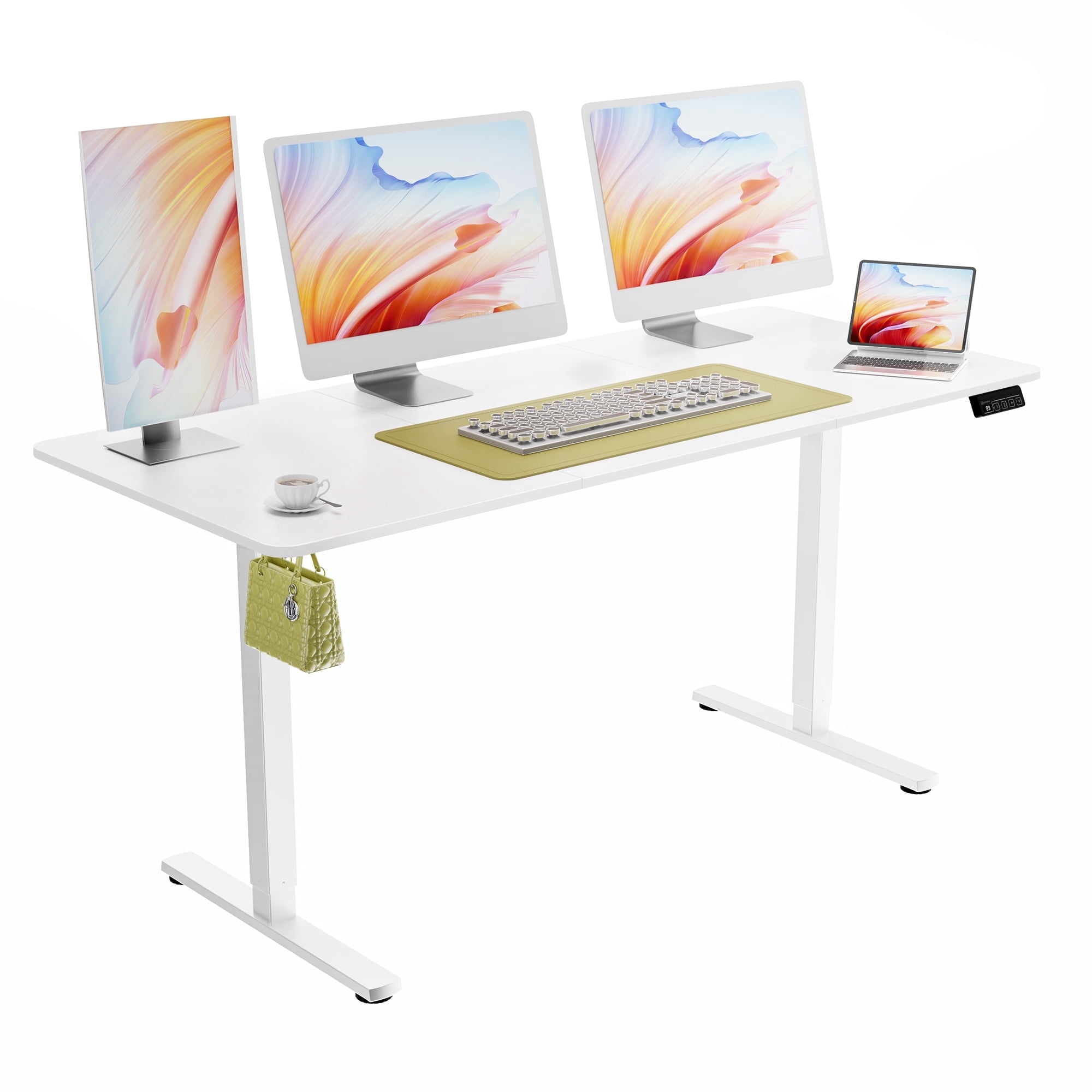 Ergomaker Electric Standing Desk，63" x 27.5" Height Adjustable Desk ...