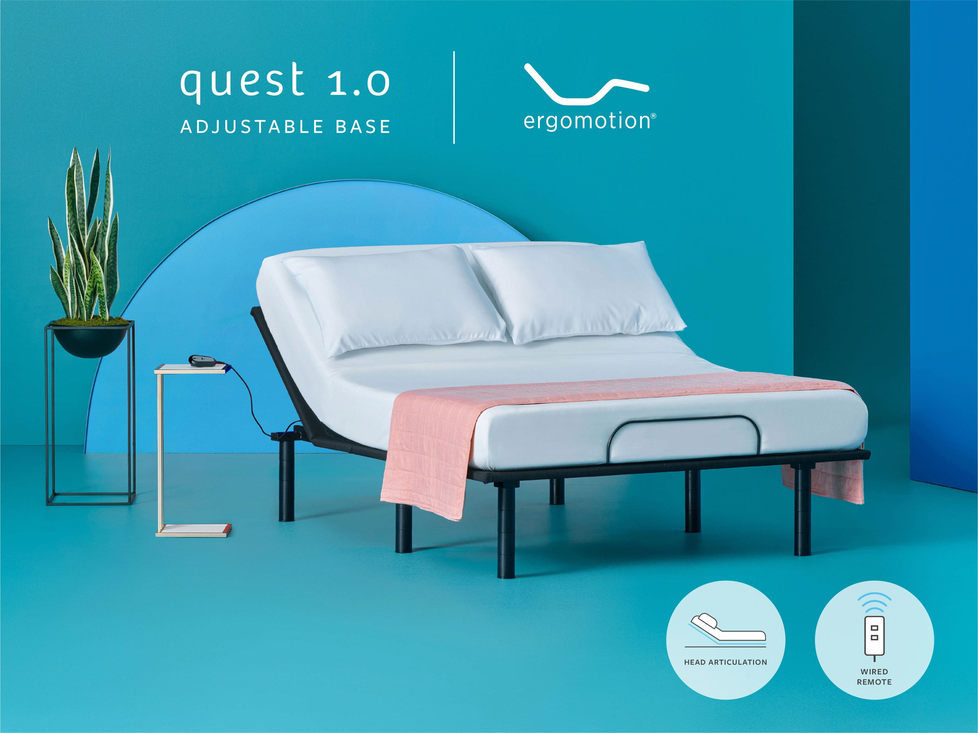 Ergomotion Quest 1.0 Adjustable Bed - Split King - Walmart.com