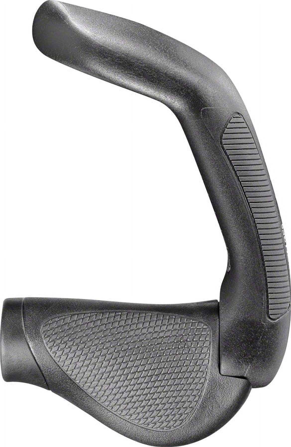 Ergon GP5 Grips Black/Gray Lock-On Grip Shift with Extended L Bend Bar ...
