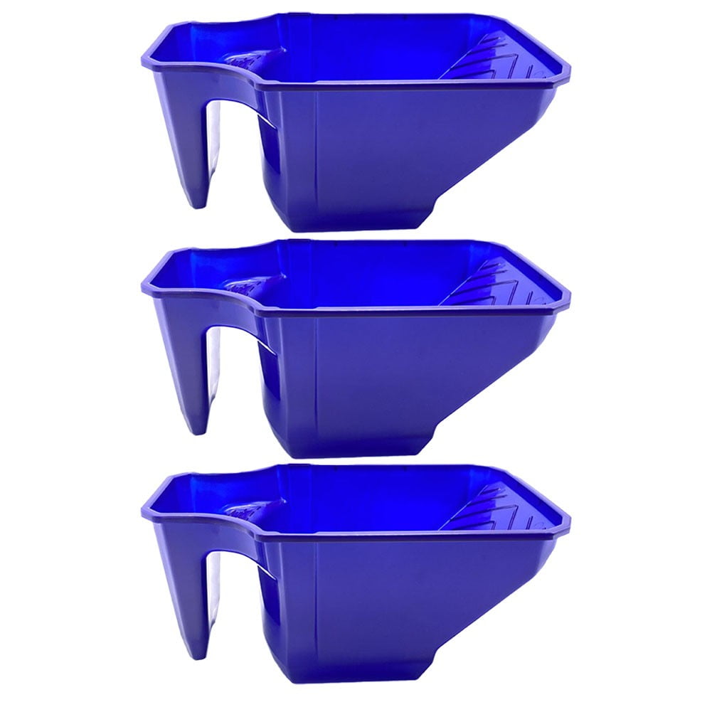 Ergonomic 3-Piece Paint Tray Set with High Walls & Rolling for Surface ...