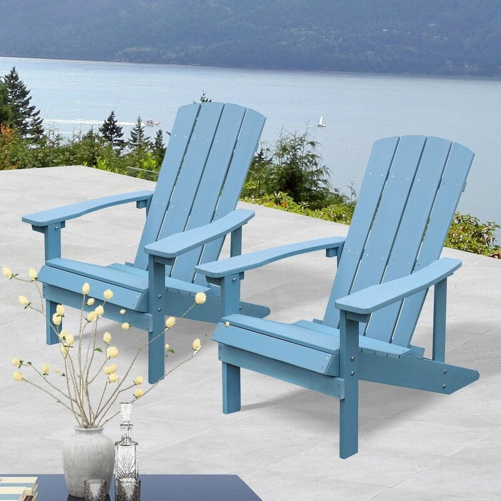 Ergonomic Adirondack Chair, Classic Outside Chairs with 8 in Wide ...