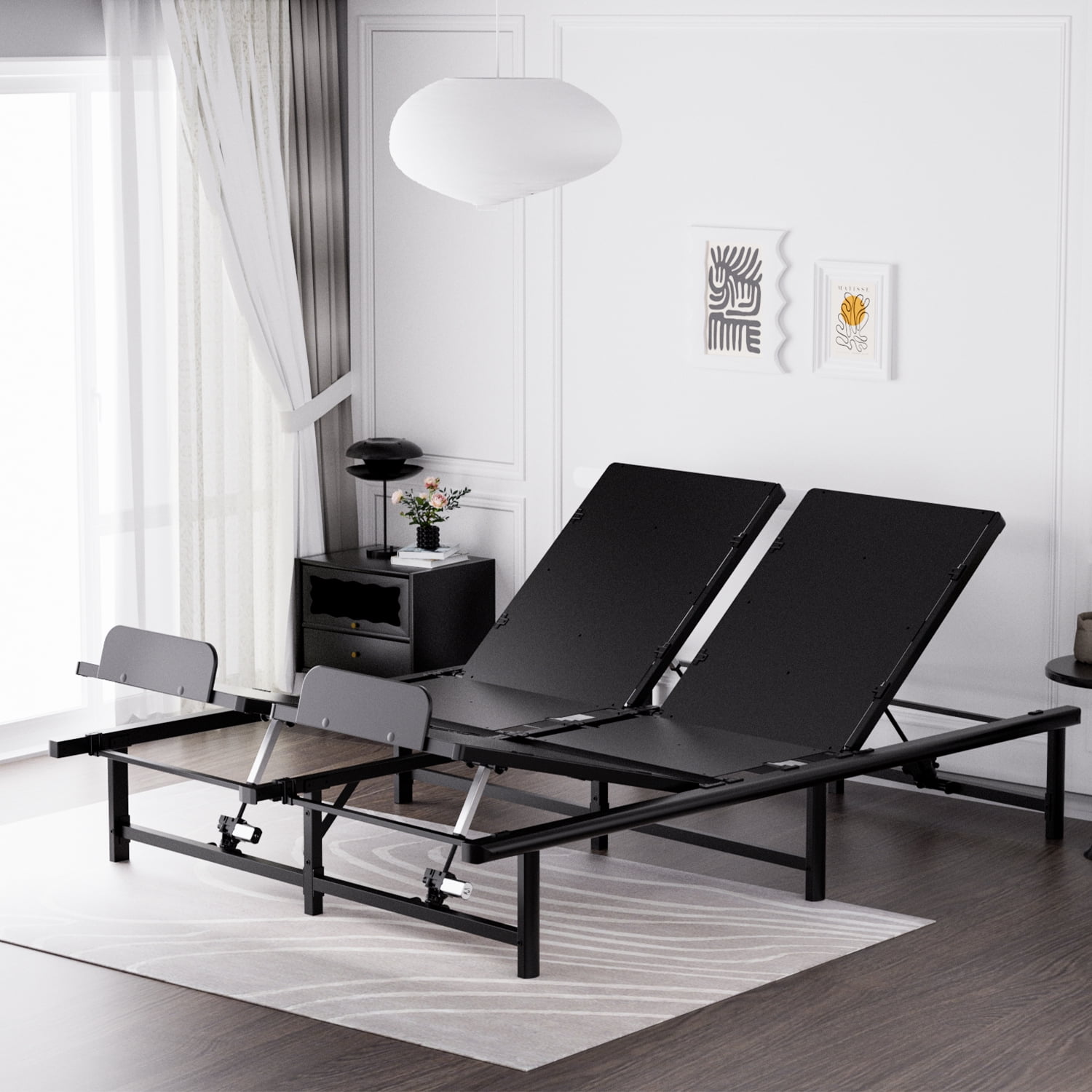 Ergonomic Adjustable Bed Base, Wireless Remote Control, Whisper Quiet ...