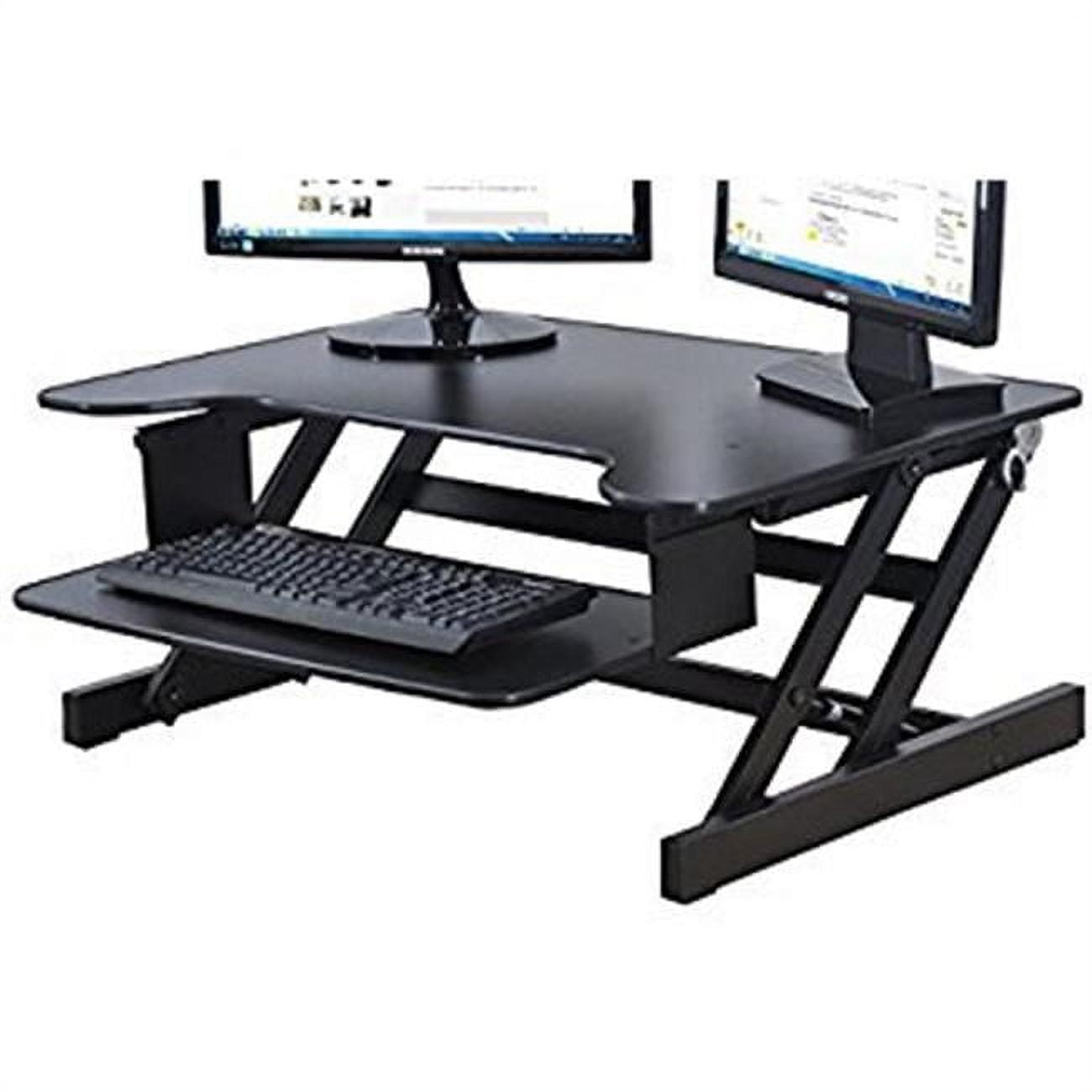 Ergonomic Adjustable Stand Up Desk Riser 32"W Pull-Out Keyboard Tray ...