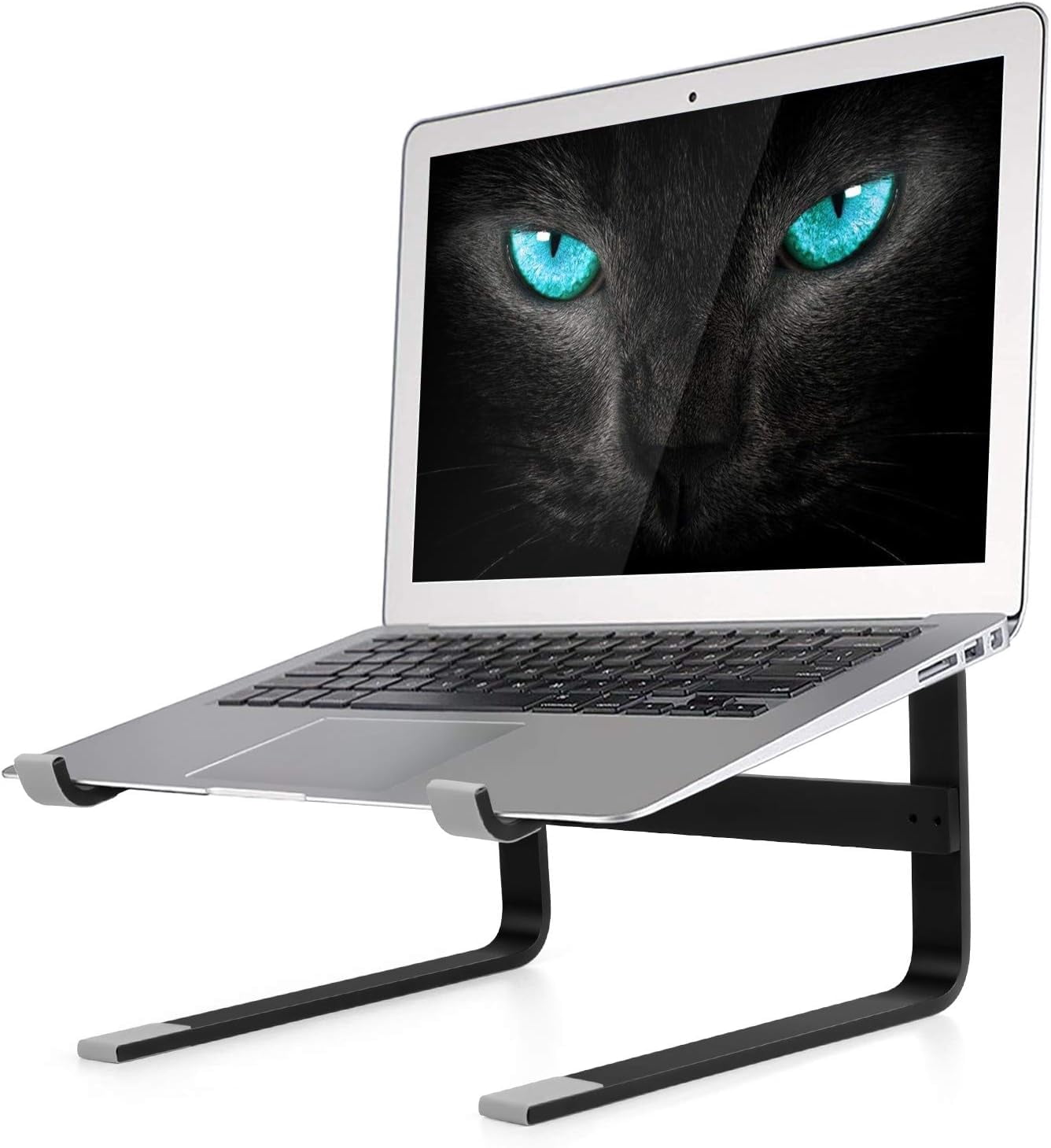 Ergonomic Aluminum Laptop Stand for 10-17" Notebooks, Black - Walmart.com