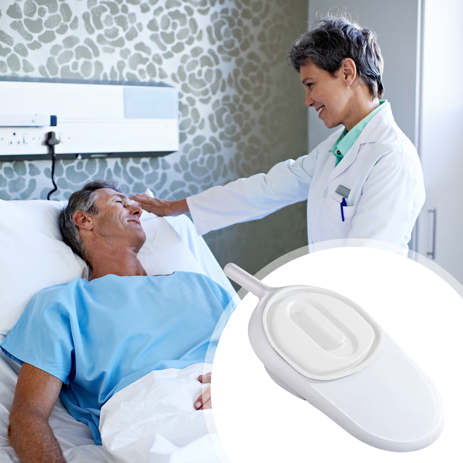 Ergonomic Bedside Commode Potty with Splash Guard - Horizontal Design ...