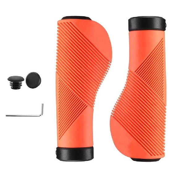 Ergonomic Bike Handlebar Grips Shock Absorption with Rings, Fit for ...