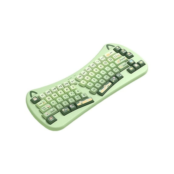 Ergonomic Bluetooth5.02.4G Multi Device Split Keyboard 68 Keys Cute ...