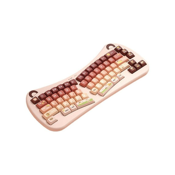 Ergonomic Bluetooth5.02.4G Multi Device Split Keyboard 68 Keys Cute ...