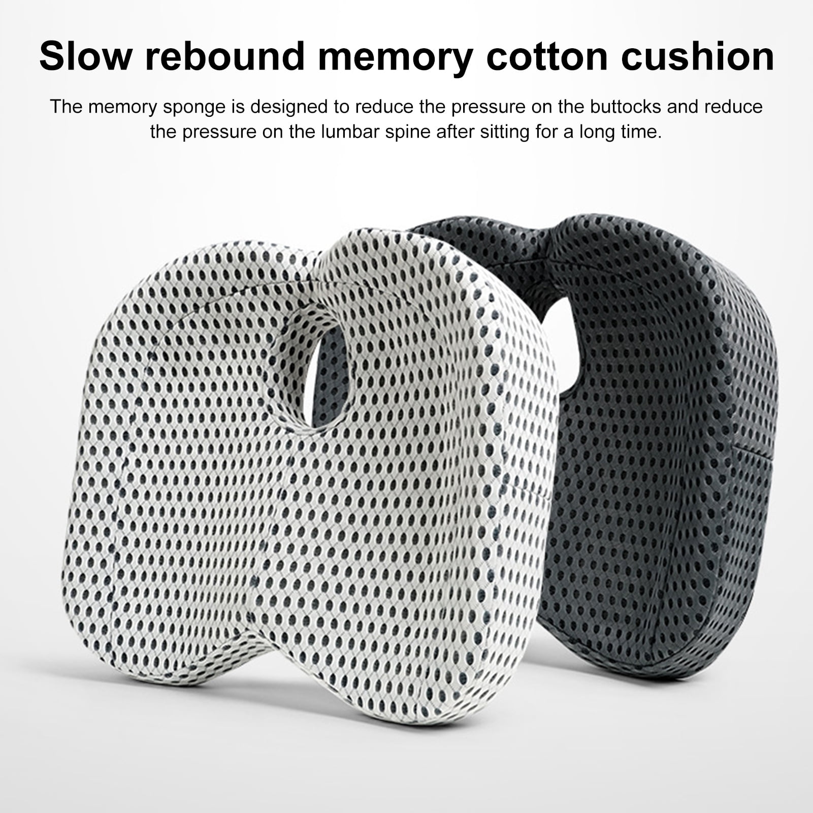 Ergonomic Buttocks Cushion Hip Back Pain Relief Seat Pad Tailbone ...
