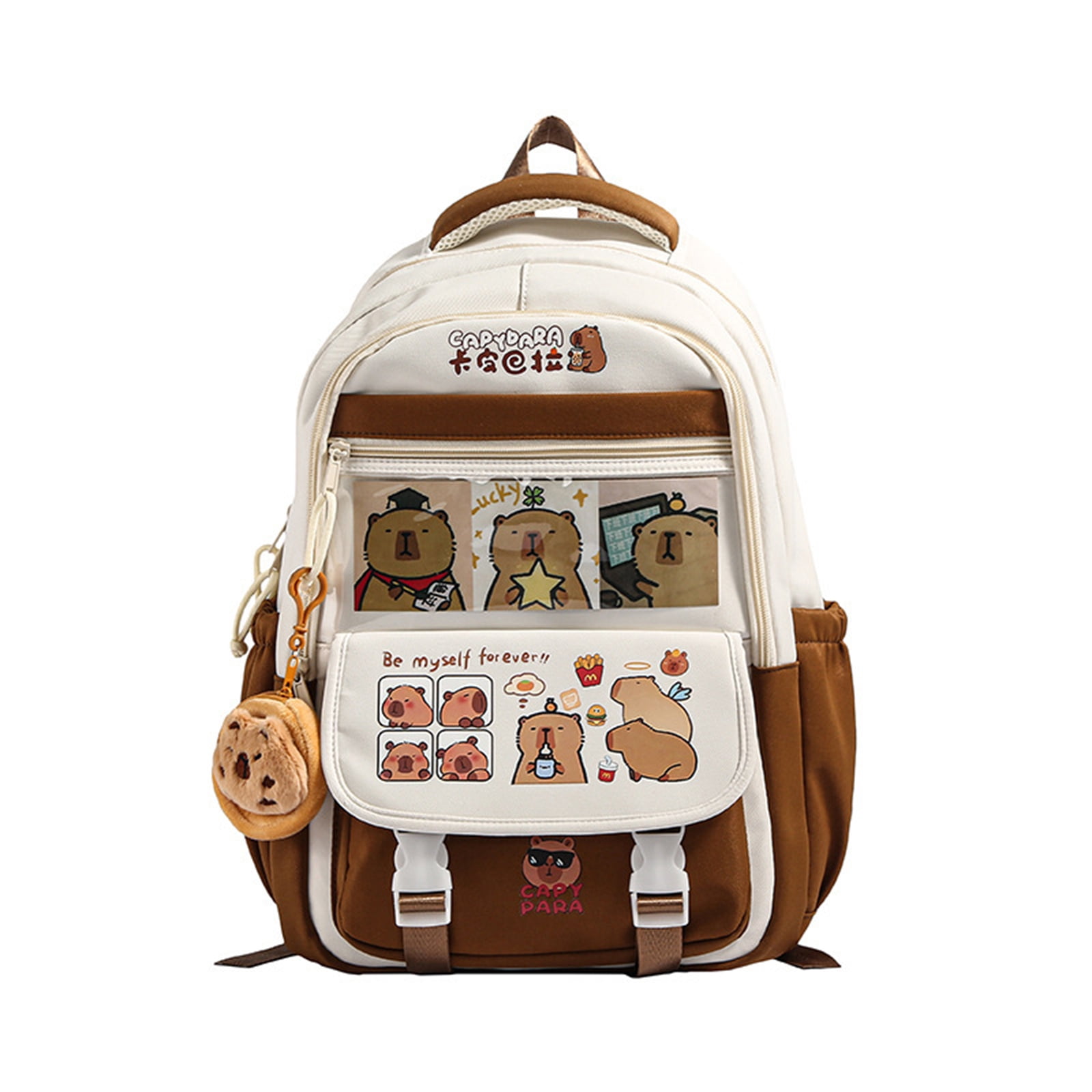 Ergonomic Capybara Backpack School Bag Large Book Bags For Comfort And ...