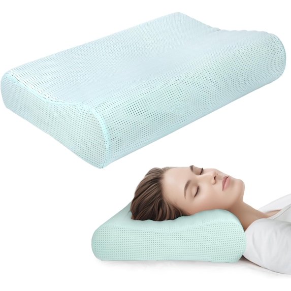 Ergonomic Cervical Memory Foam Pillow for Neck Pain Relief - Adjustable ...