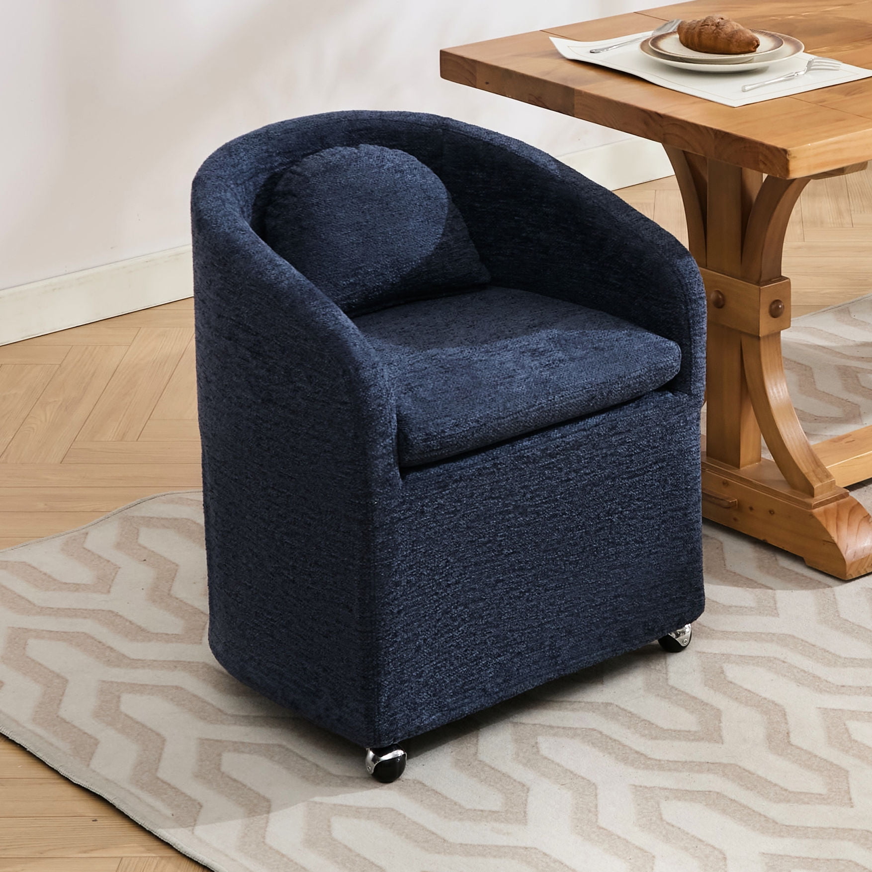 Ergonomic Chenille Chair, 30 - Minute Assembly - Dining Room Solution ...