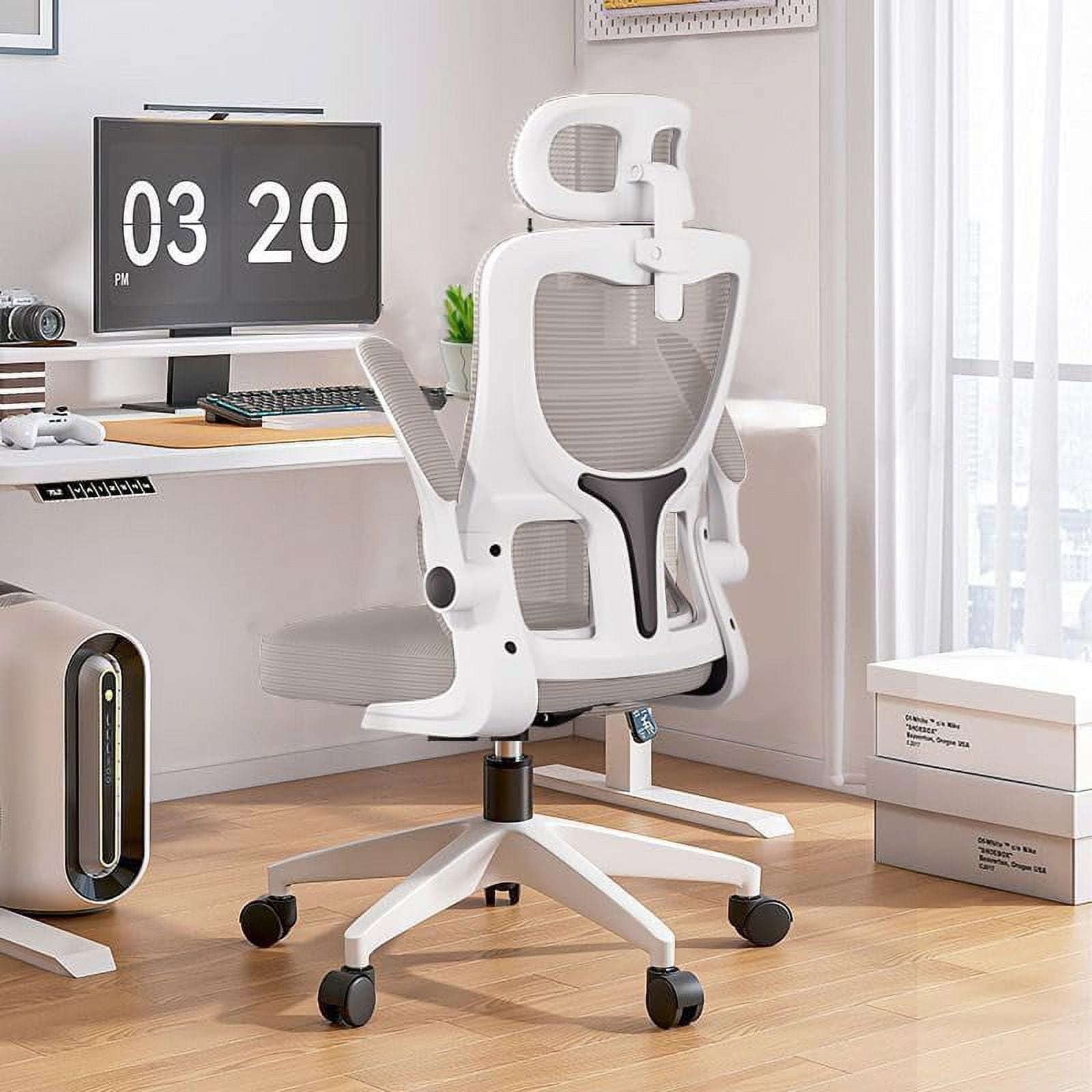 Ergonomic Computer Chair High-Back Mesh Work Chairs with Flip-up Arms ...
