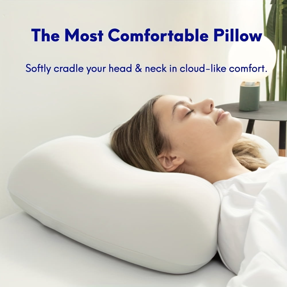 Ergonomic Contour Deep Sleep Pillow Orthopedic Neck Support for Side ...