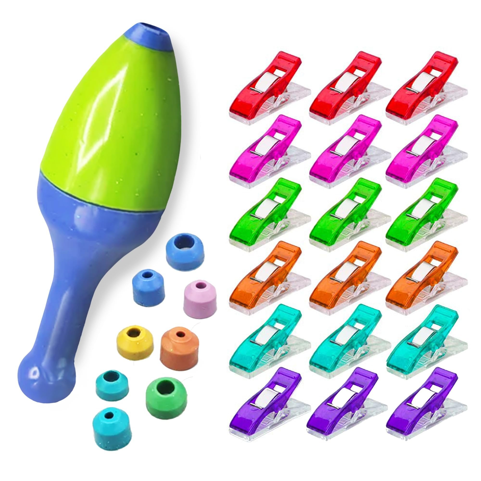 Ergonomic Crochet Hook Grip with Pixiss Fabric Clips - Crochet Hook ...