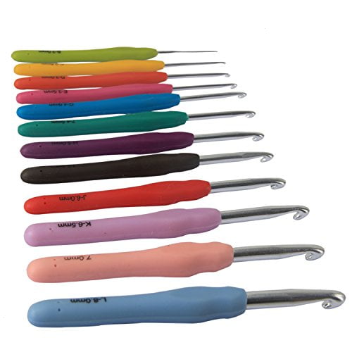 Ergonomic Crochet Hook Set,12Pcs Large Crochet Hooks for Arthritis and ...