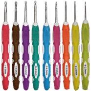 Craftbud Digital Crochet Counter with Light, Aluminum Crochet Hook Set ...