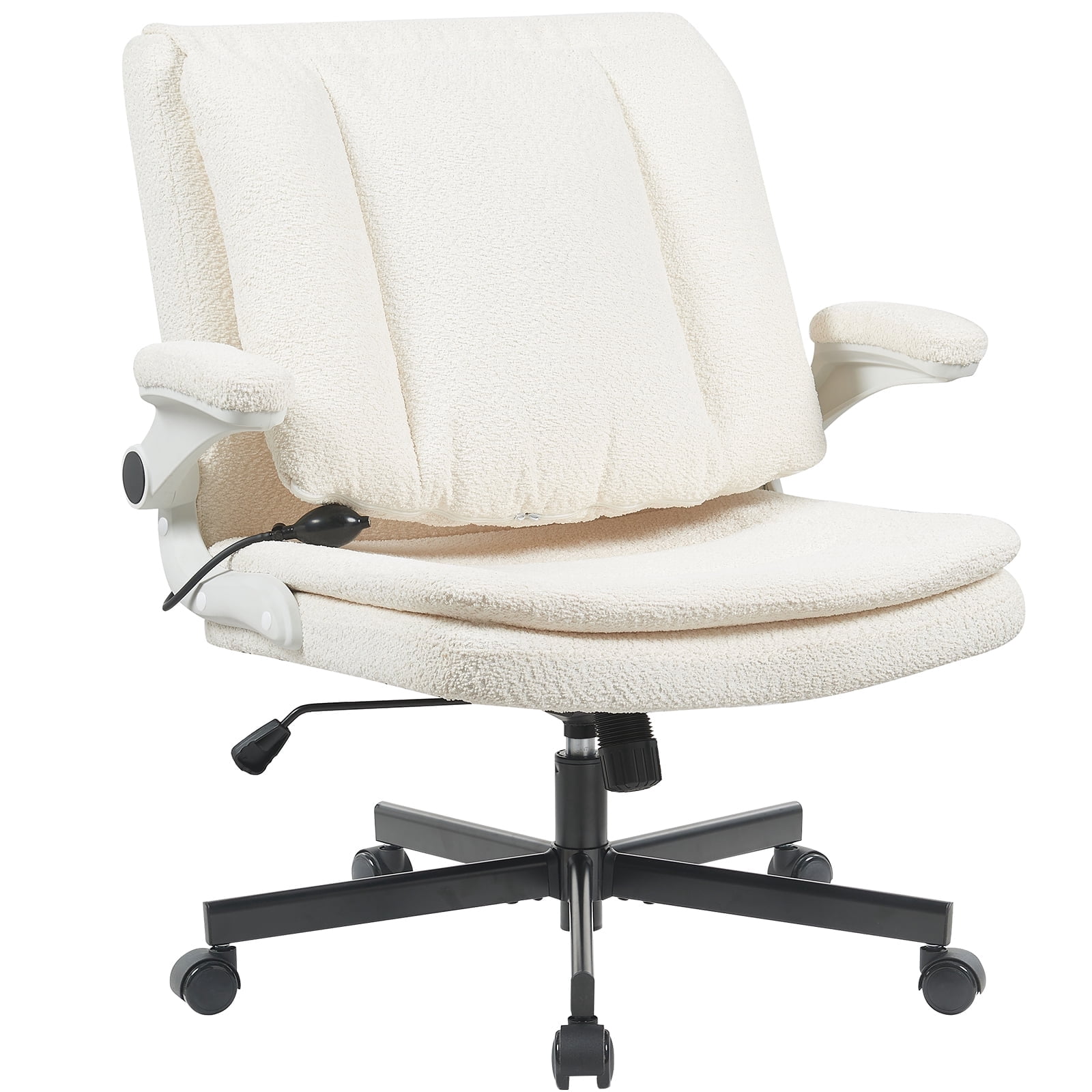 Ergonomic Cross Legged Chair with Inflatable Flip-up Back, Adjustable ...