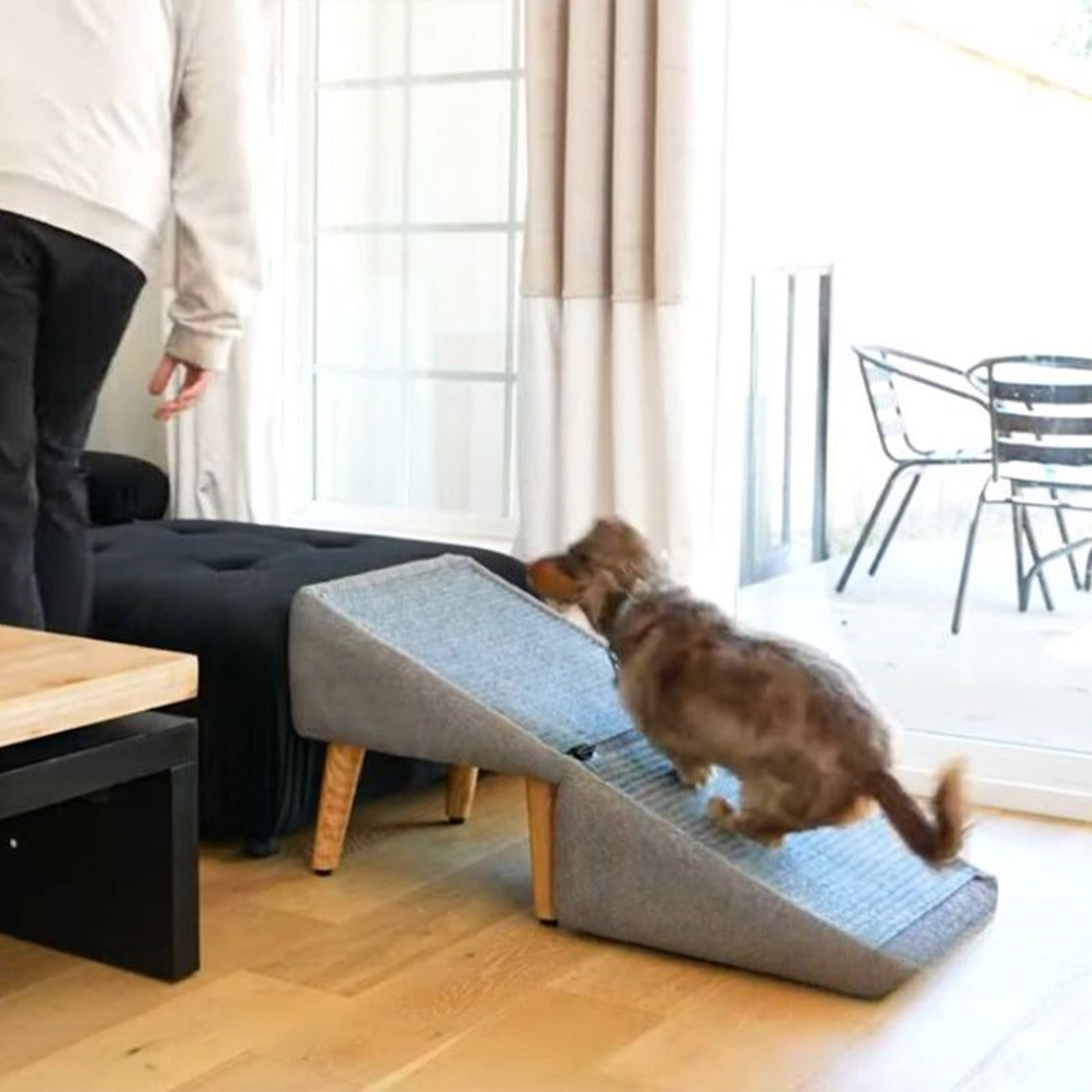 Ergonomic Design Pet Ottoman Ramp with Sturdy Frame and Non Slip Carpet ...