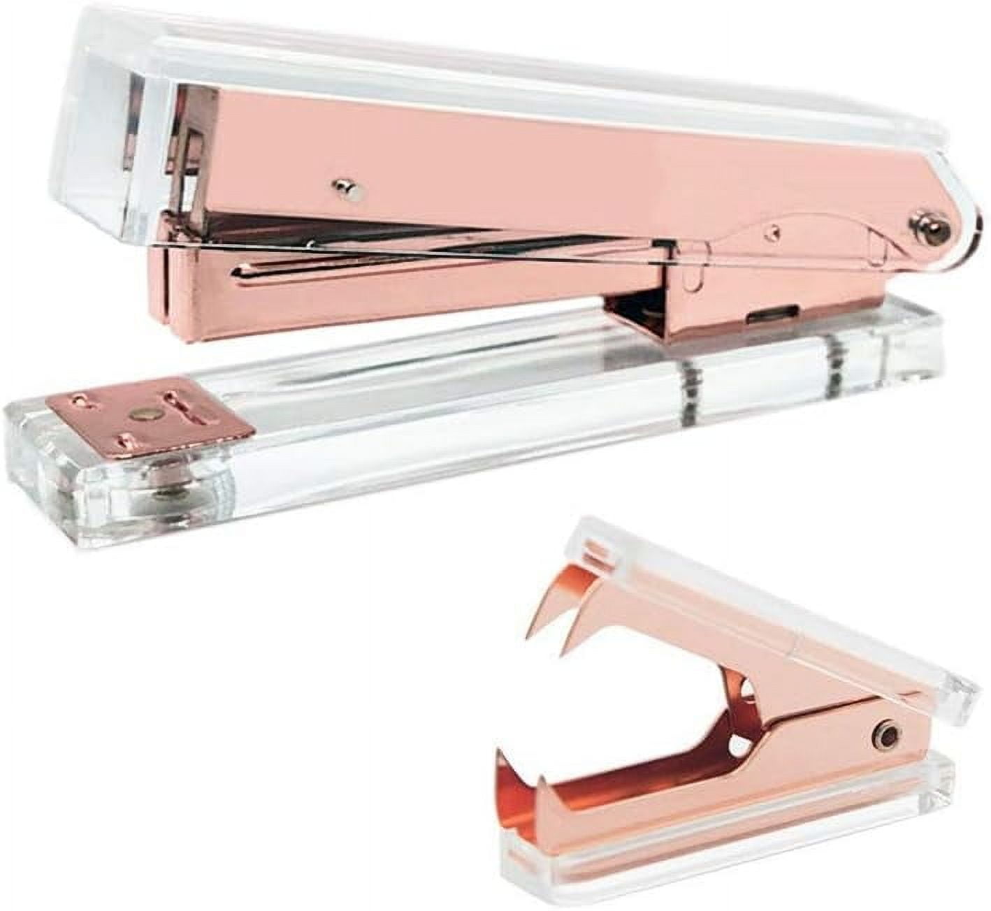 Ergonomic Design Staple Remover, Clear Acrylic Desktop Set For A Neat ...