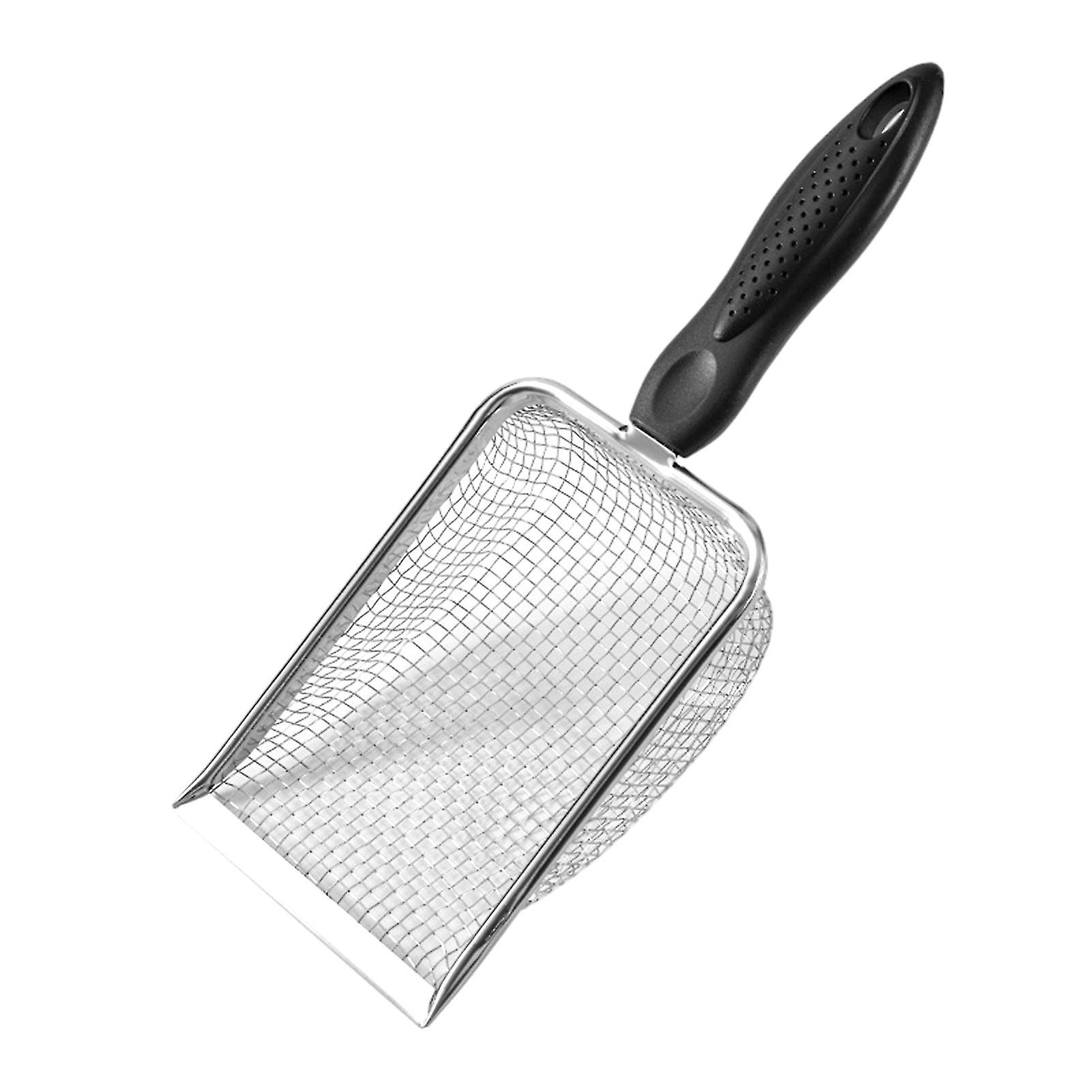 Ergonomic Dog Beach Cat Litter Scoop Stainless Steel Mesh Pet Cleaning ...
