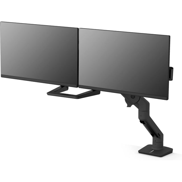 Ergonomic Dual Monitor Arm for Two 32-Inch Screens - Matte Black ...