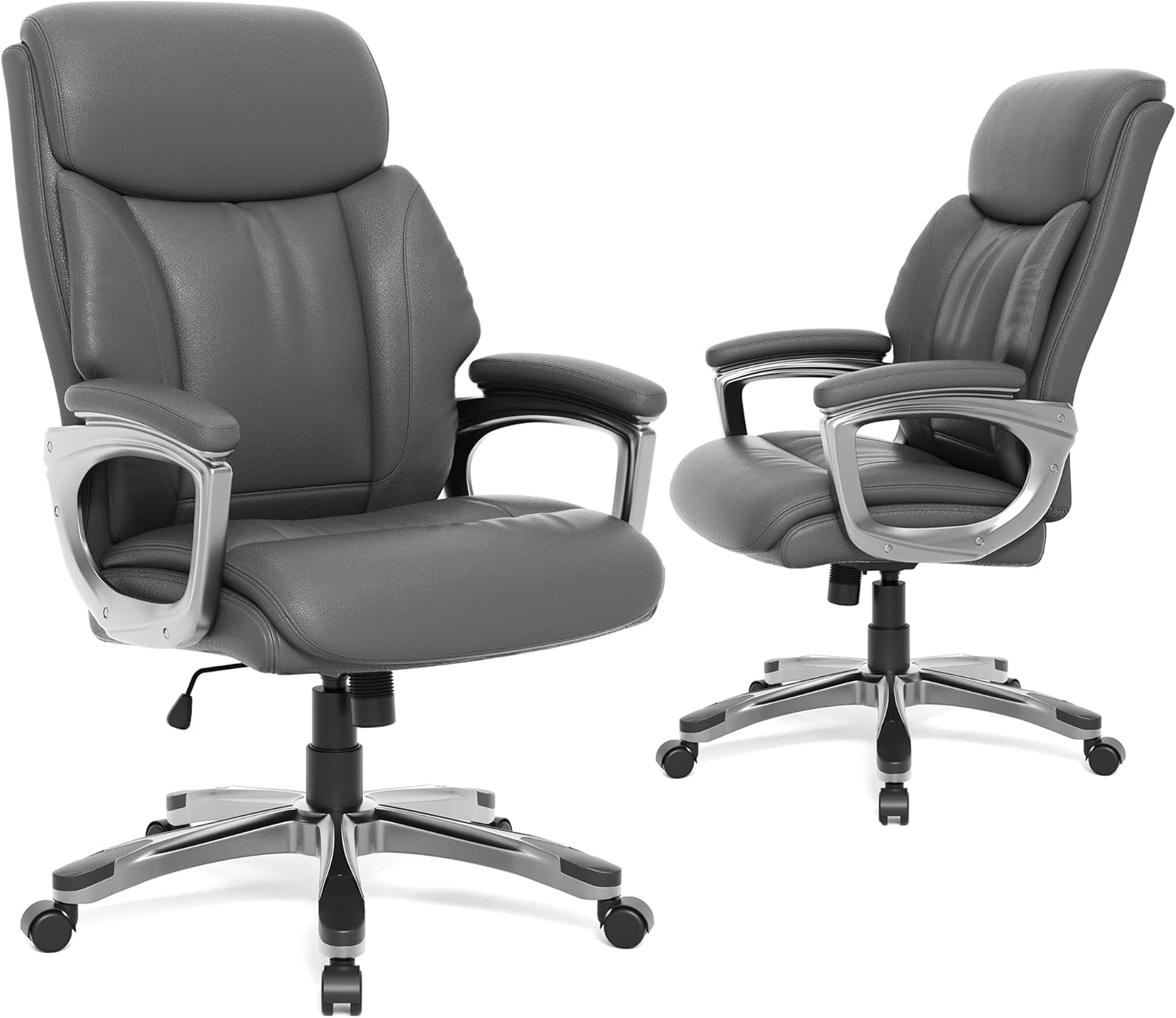 Ergonomic Executive Office Chair, Leather Desk Chair Comfy, Big and ...