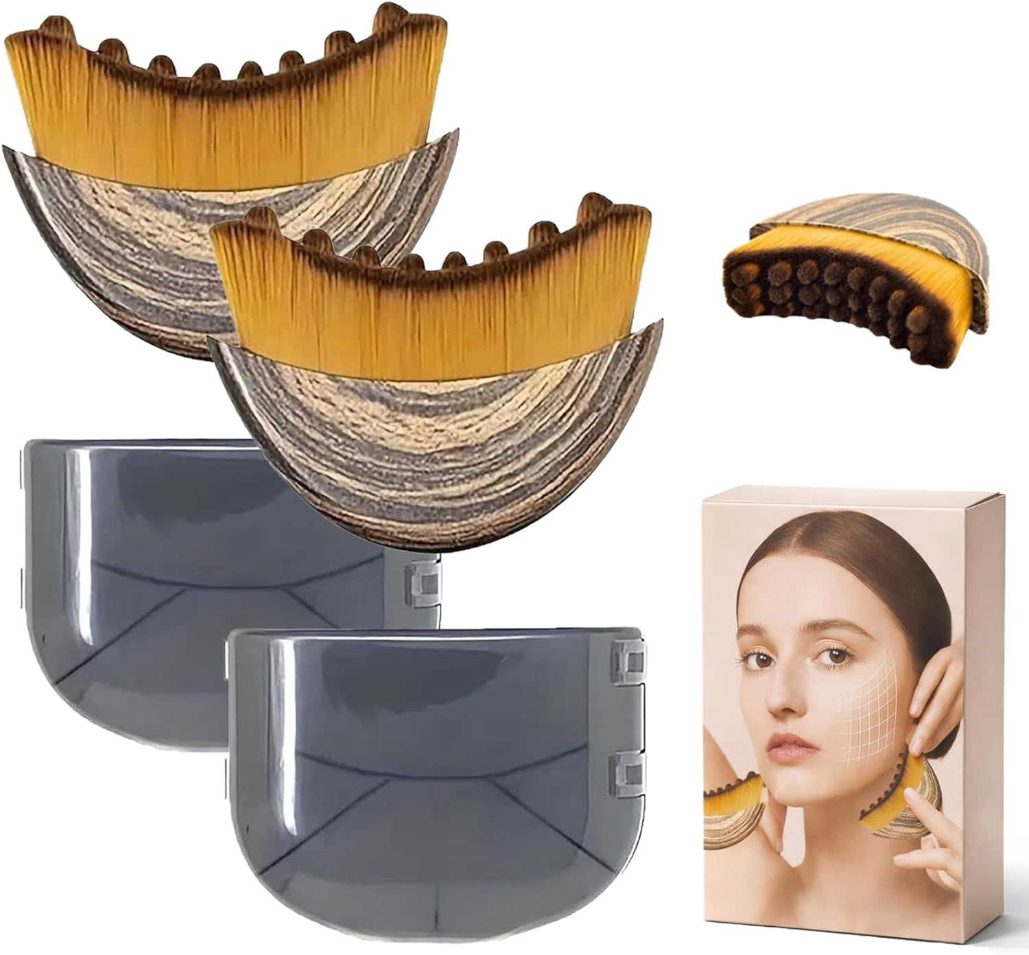 Ergonomic Facial Sculpting Tool & Gua Sha Brush – Lymphatic Drainage ...
