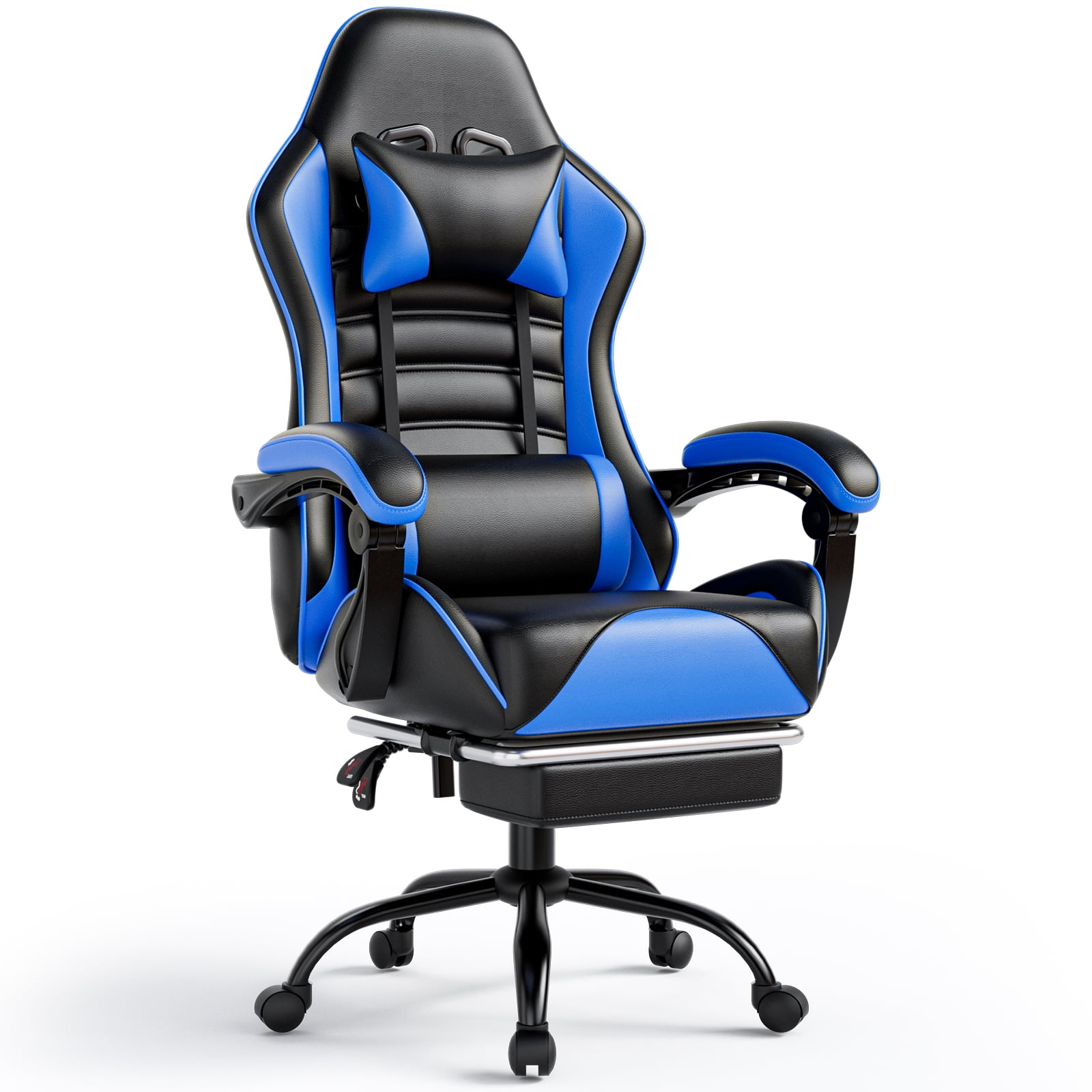Ergonomic Gaming Chair, High Capacity, PU Leather, Reclining with ...