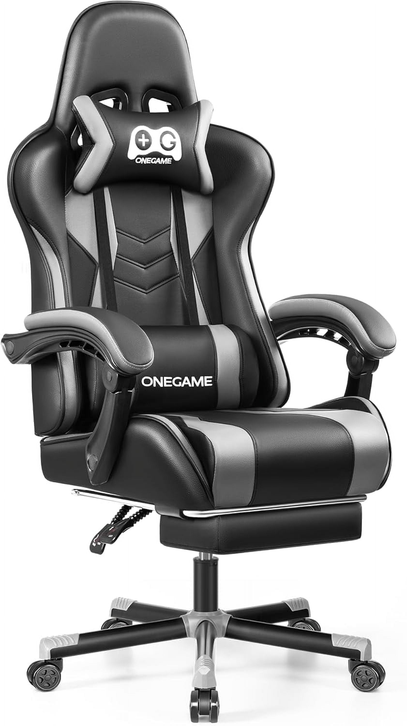 Ergonomic Gaming Chair with Footrest, Racing Gamer Chairs with Linked ...
