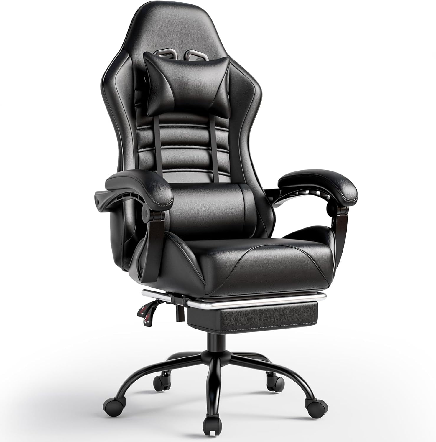 Ergonomic Gaming Chair with Footrest Racing Style Video Game Chair for ...