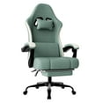 Ergonomic Gaming Chair with Pocketed Spring Cushion, Breathable Fabric ...