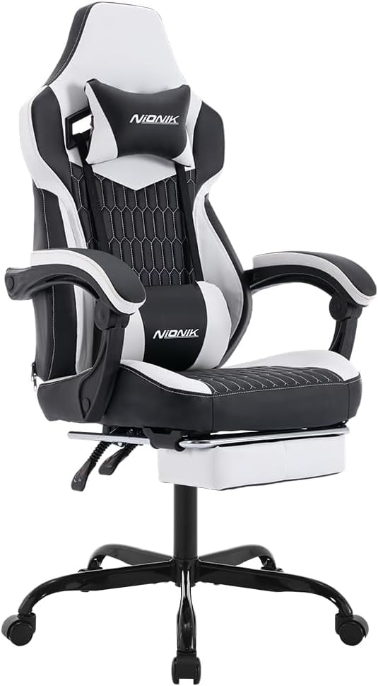 Ergonomic Gaming Chair, Video Game Computer Desk Chair, PVC Leather ...