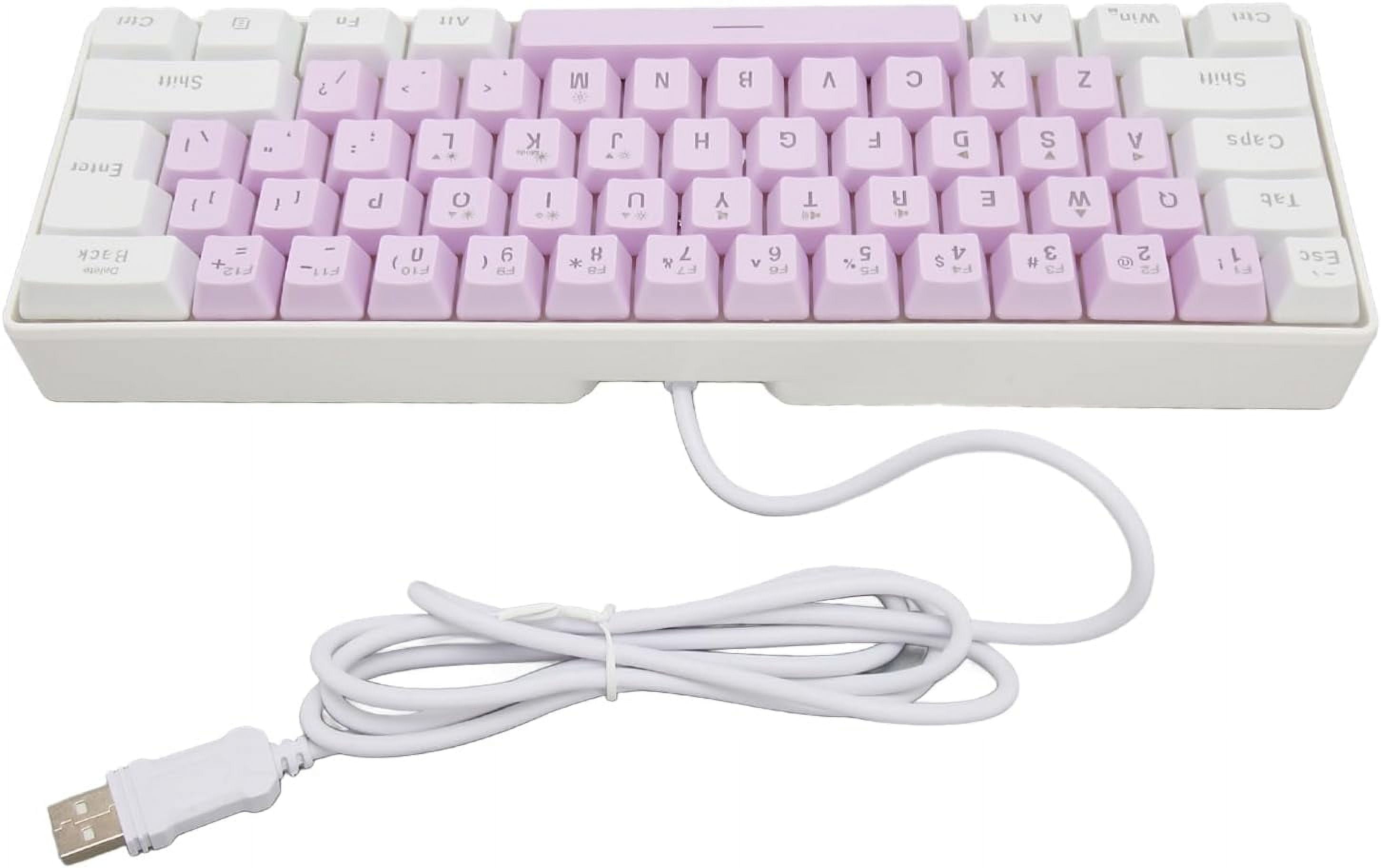 Ergonomic Gaming Keyboard, 61 Keys With 6 Rgb Backlit Modes And ...