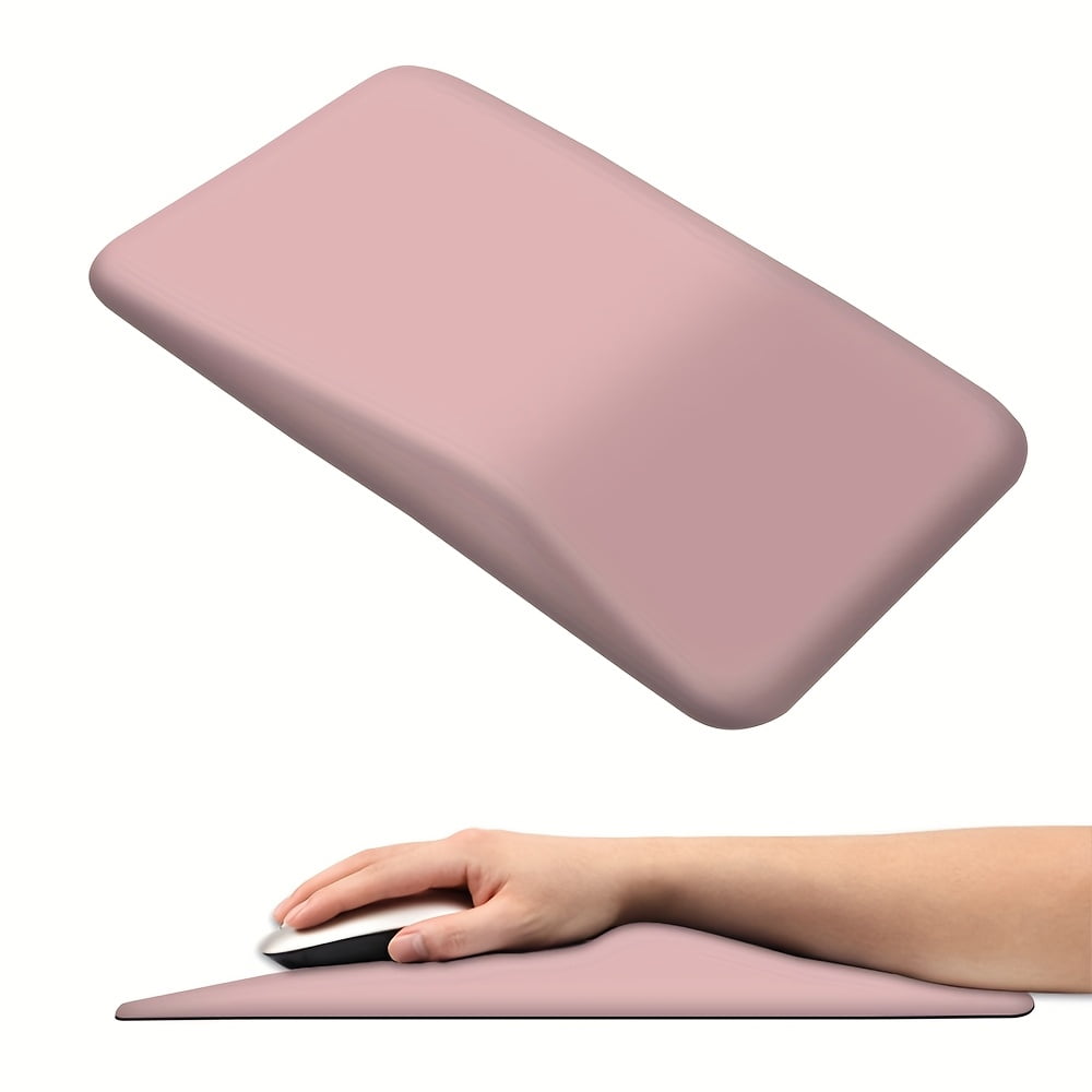 Ergonomic Gel Memory Foam Mouse Pad with Wrist Rest, Carpal Tunnel 13x8 Inch, Pink - Comfortable ...