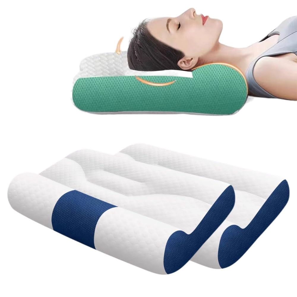 Ergonomic Goose Down Pillow for Neck Support, 2025 Upgraded Cervical ...