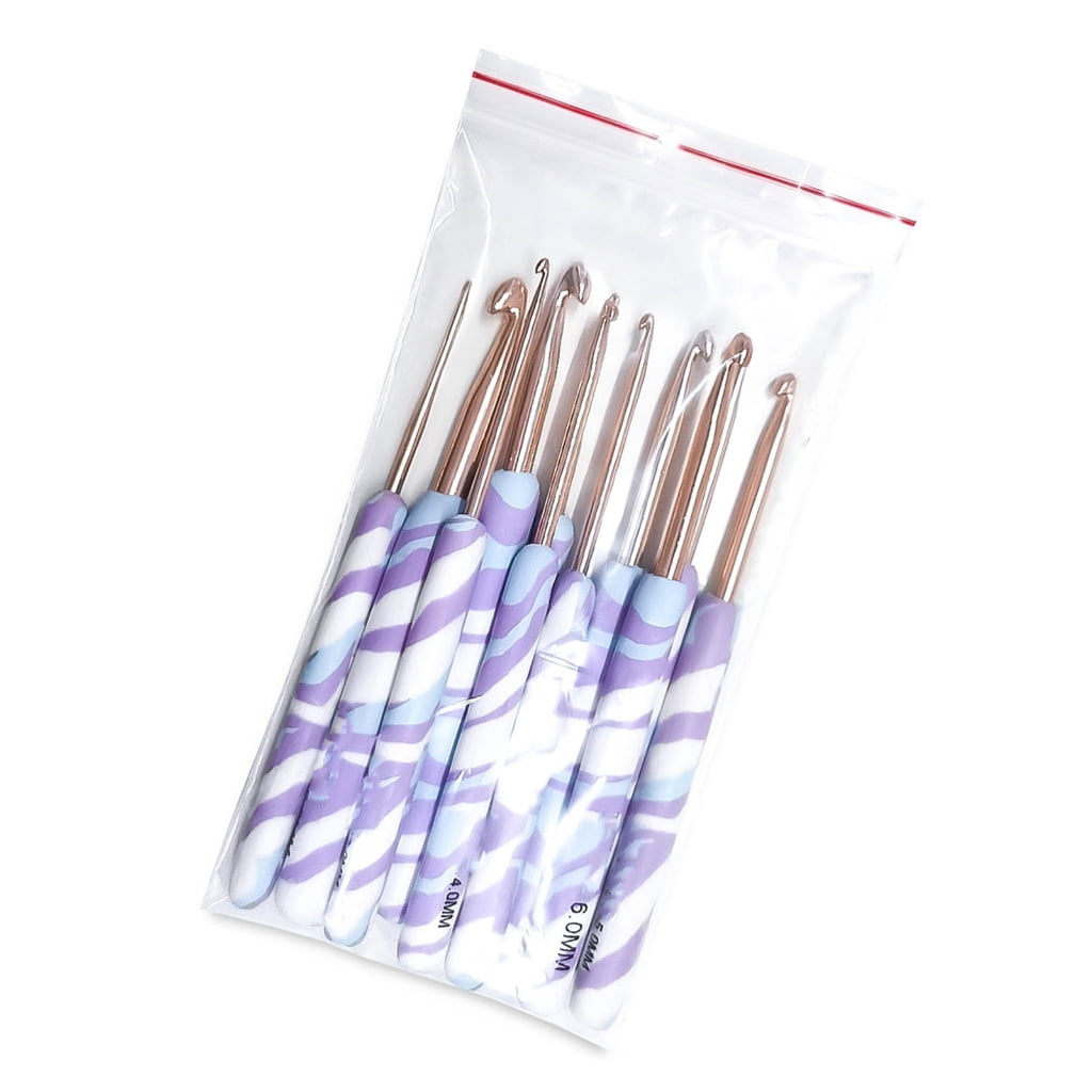 Ergonomic Grip Crochet Hook Set Crochet Needle for Crocheting Weaving ...