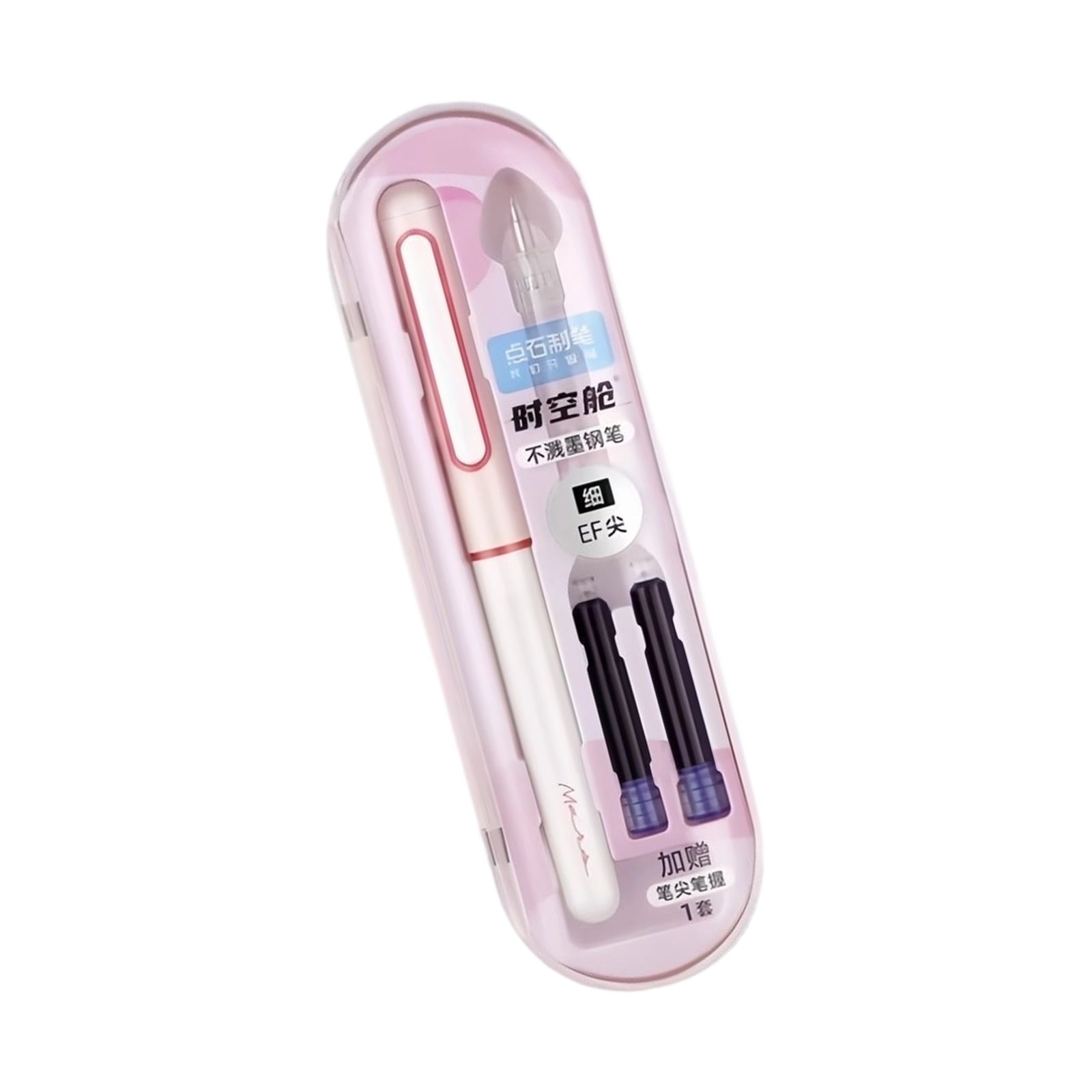 Ergonomic Grip Fountain Pen and 2 Inks Cartridges Set EF Tip For ...